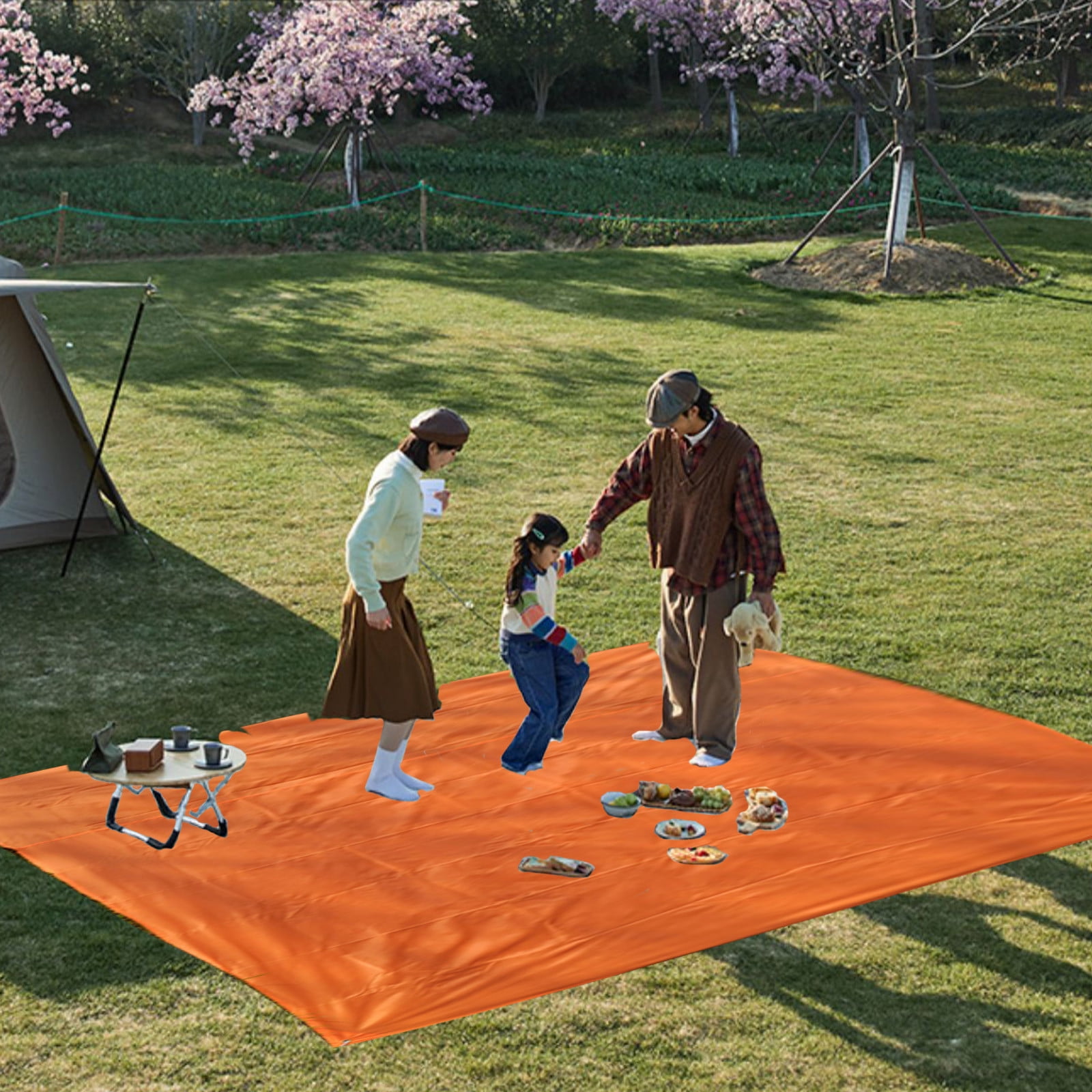 Outdoor Rugs for Patios,Reversible Tropical Plastic Straw Camping Mat ...