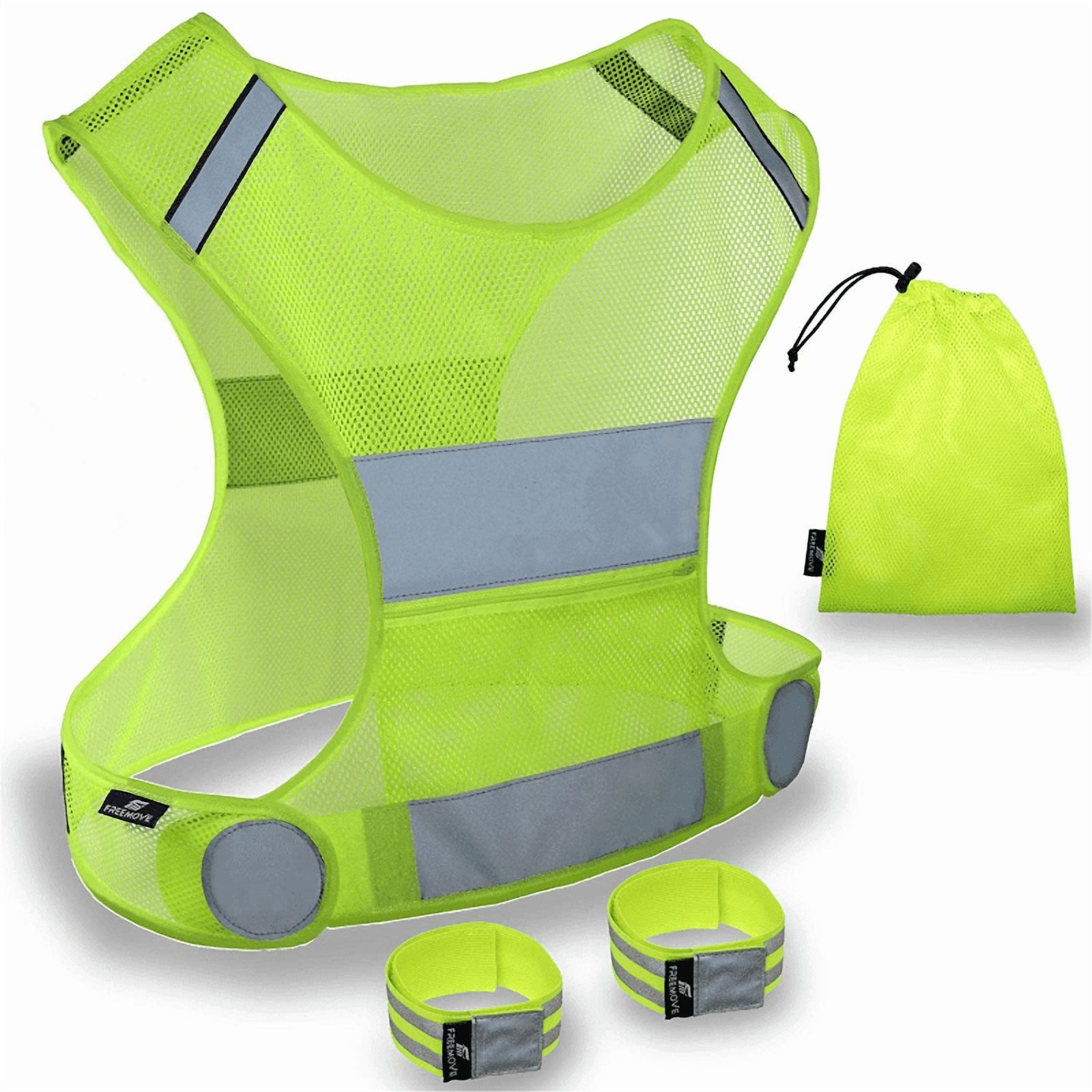 Outdoor Running Reflective Vest Cycling Vest Lightweight Safety Fishing ...