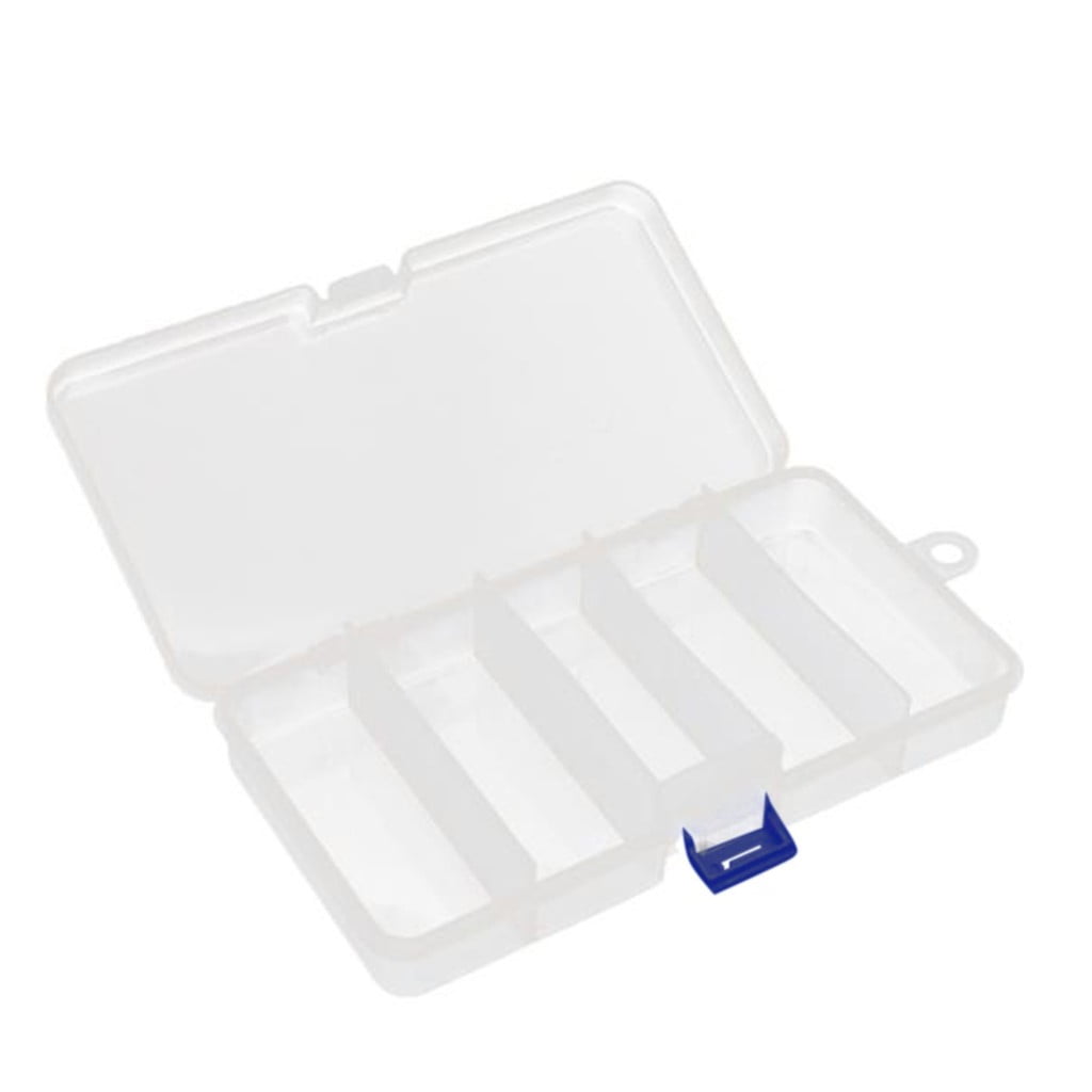 Kyusrd 5 Compartments Plastic Storage Container Case Fishing Bait Fish ...