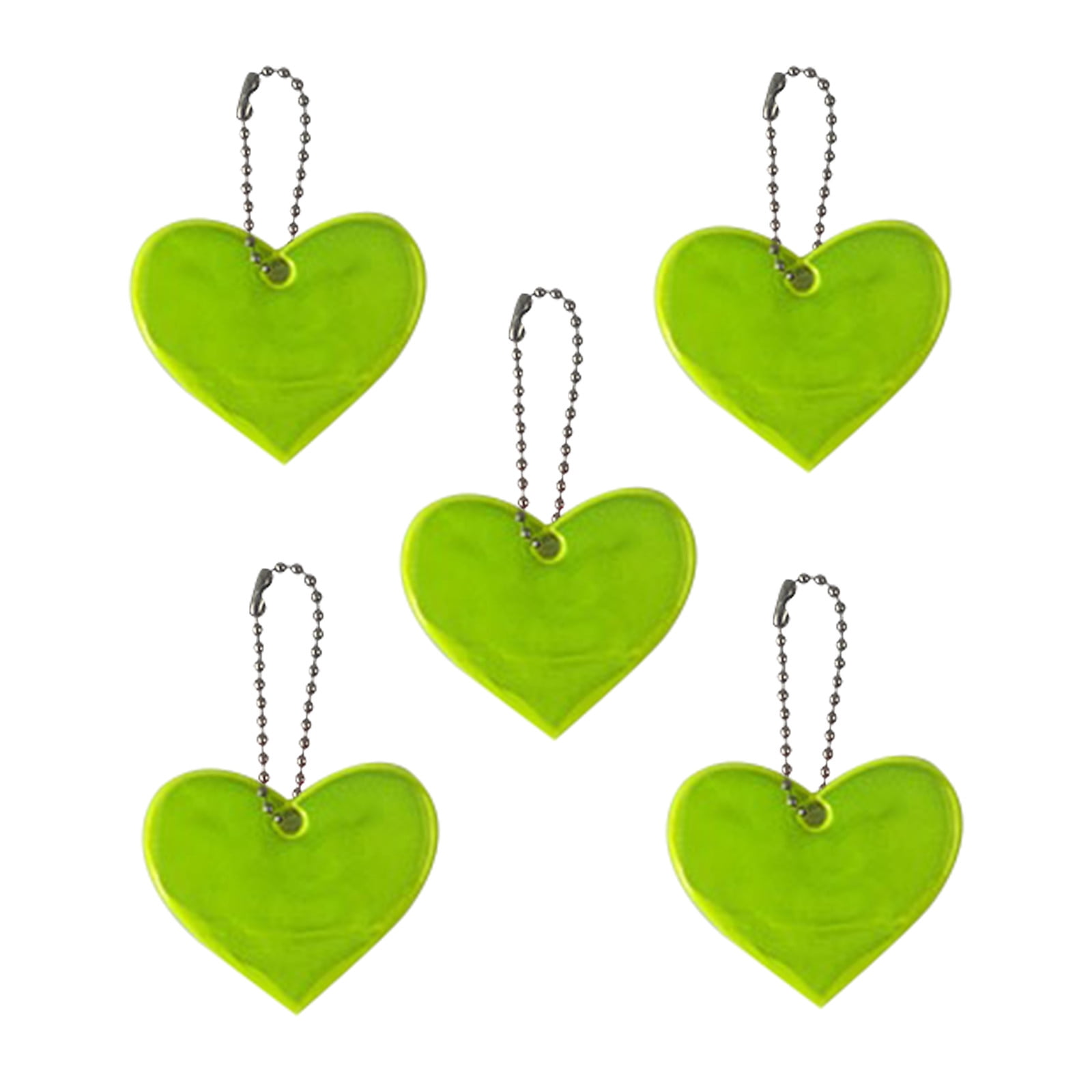 Kyusrd 5PCS Reflective Pendant Outdoor Reflective Pendant Heart Shaped ...