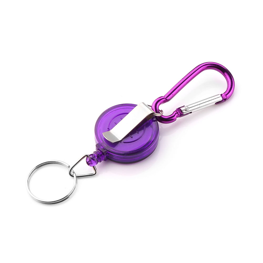 Kyusrd Retractable Key Chain Badge Reel - Carabiner ID Ski Pass PP ...