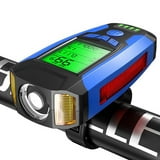 Kyusrd USB Rechargeable LED Bicycle Headlight 130dB Horn Speedometer Counter - Walmart.com