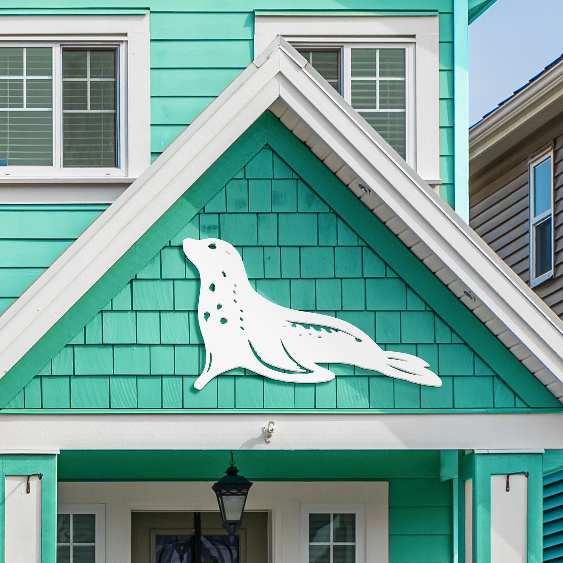 Outdoor Seal Wall Decor, PVC Coastal Seal Decoration for Beach House ...