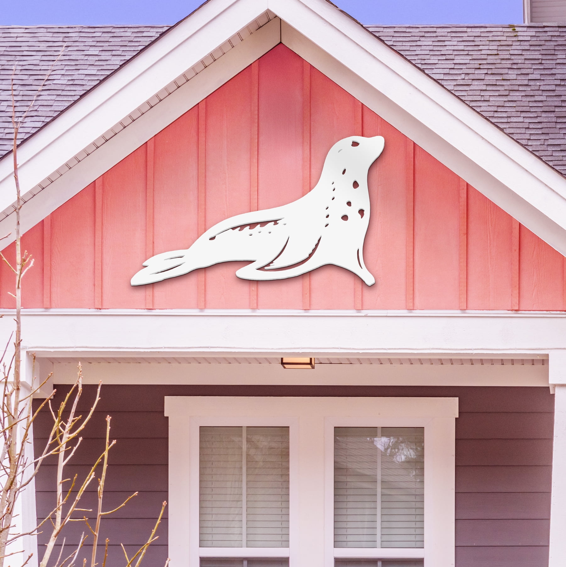 Outdoor Seal Wall Decor, PVC Coastal Seal Decoration for Beach House ...