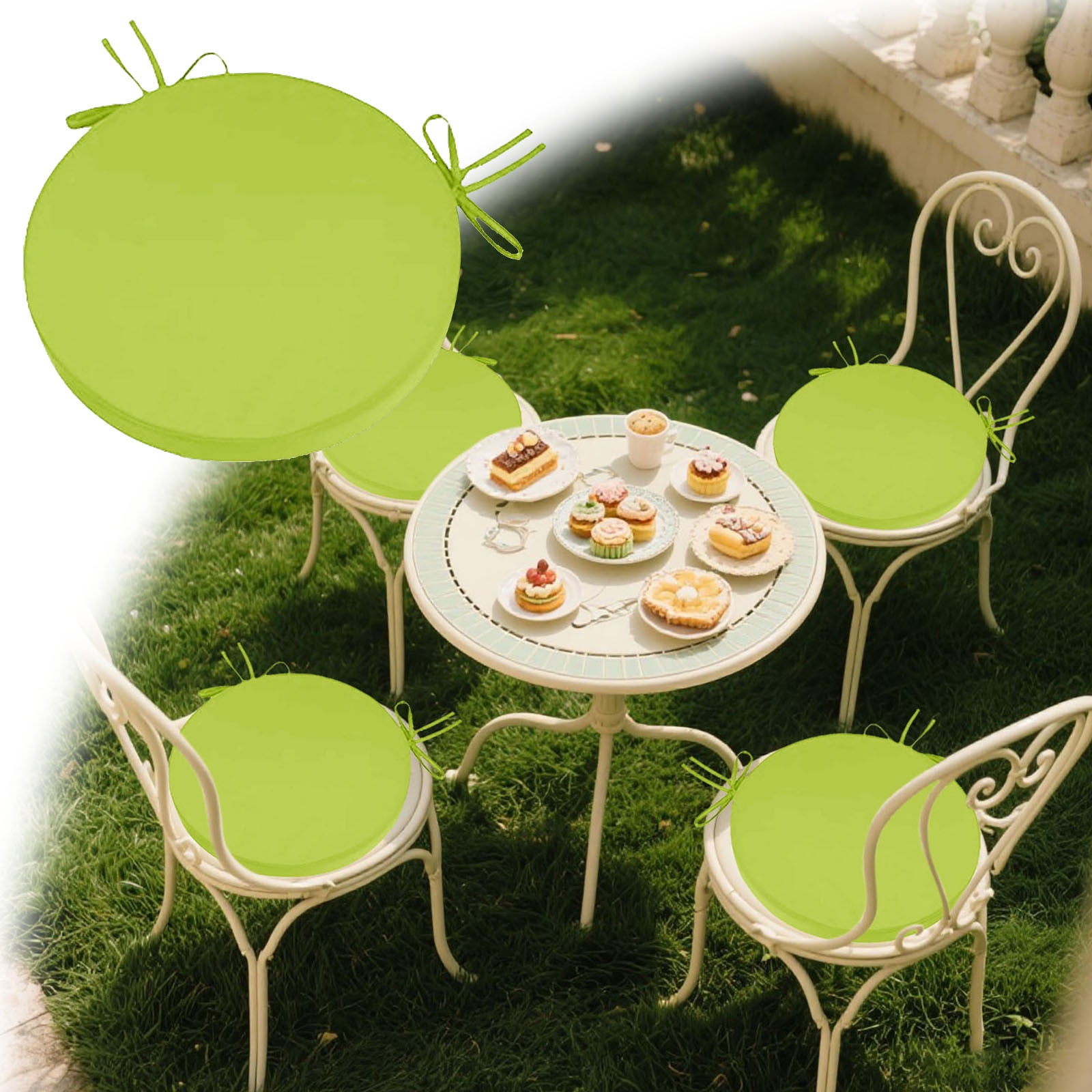 Outdoor Seat Cushion Round Chair Cushion with Removable Covers Ideal ...