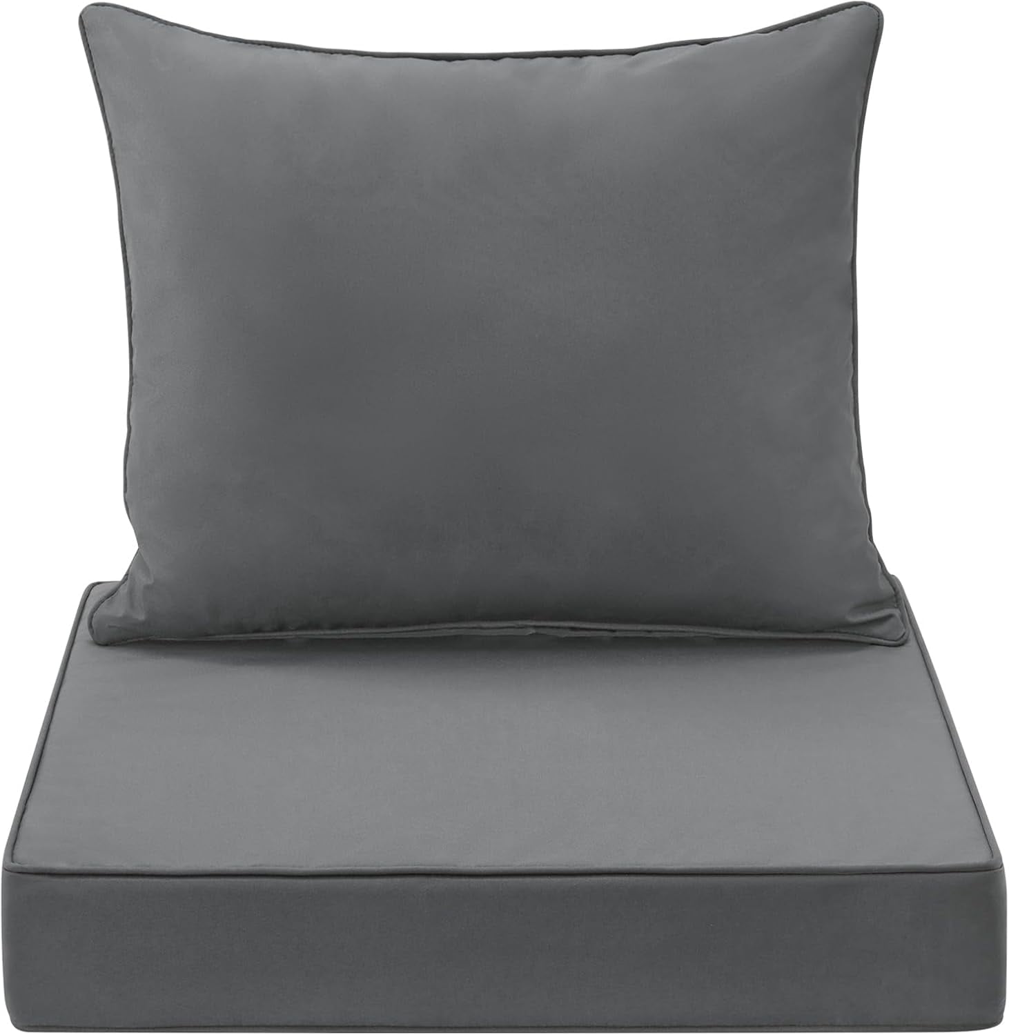 Outdoor Seat Cushion Set 22x22 Inch Waterproof Fade Resistant