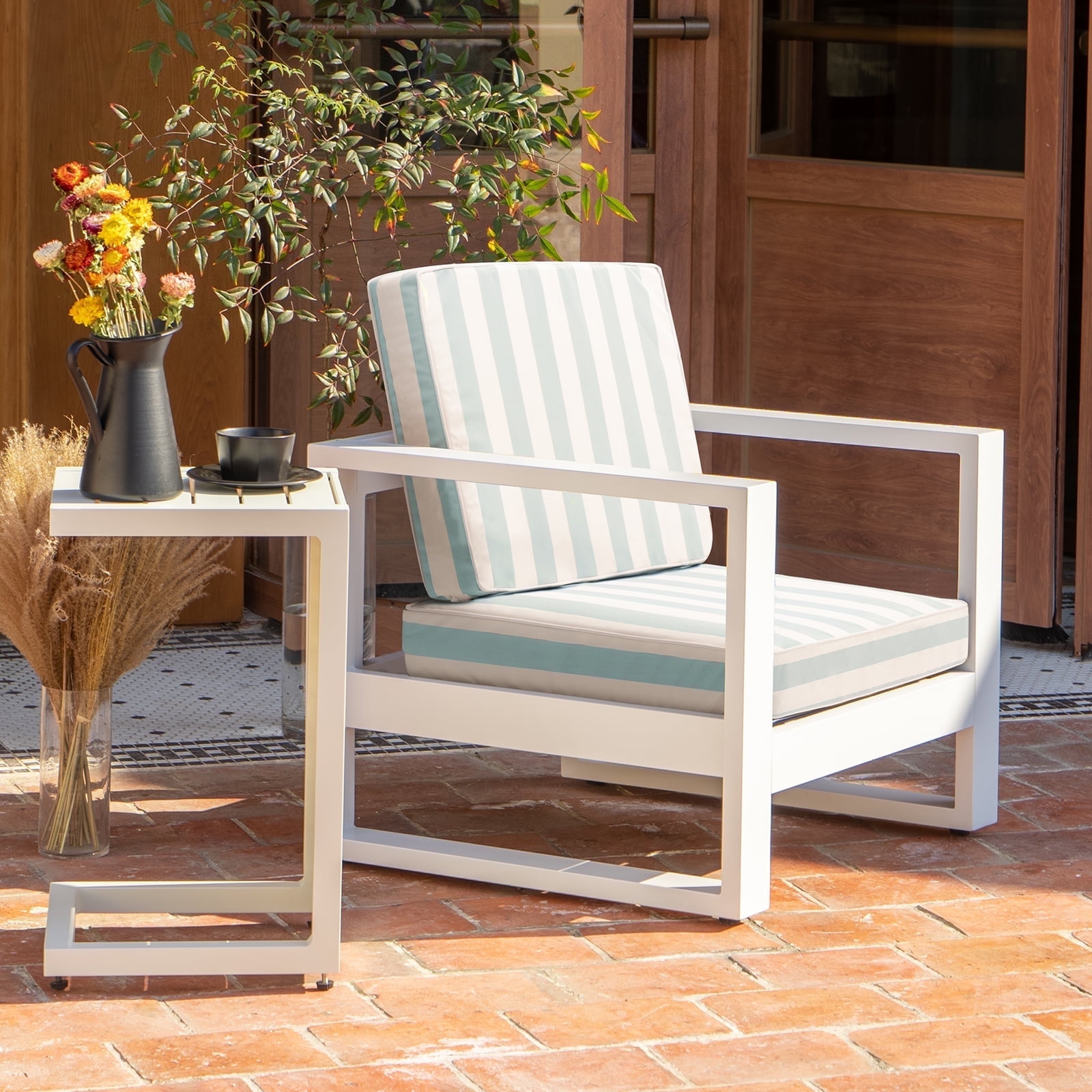 Outdoor Seat Cushion Set Deep Seating Patio Cushion Set Thick Cushions ...