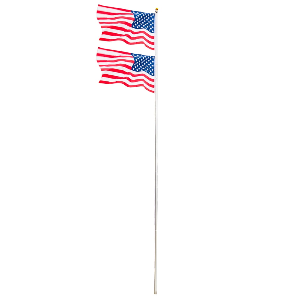 Outdoor Sectional American Flag Pole Kit, USA Flag with 20ft Aluminum ...