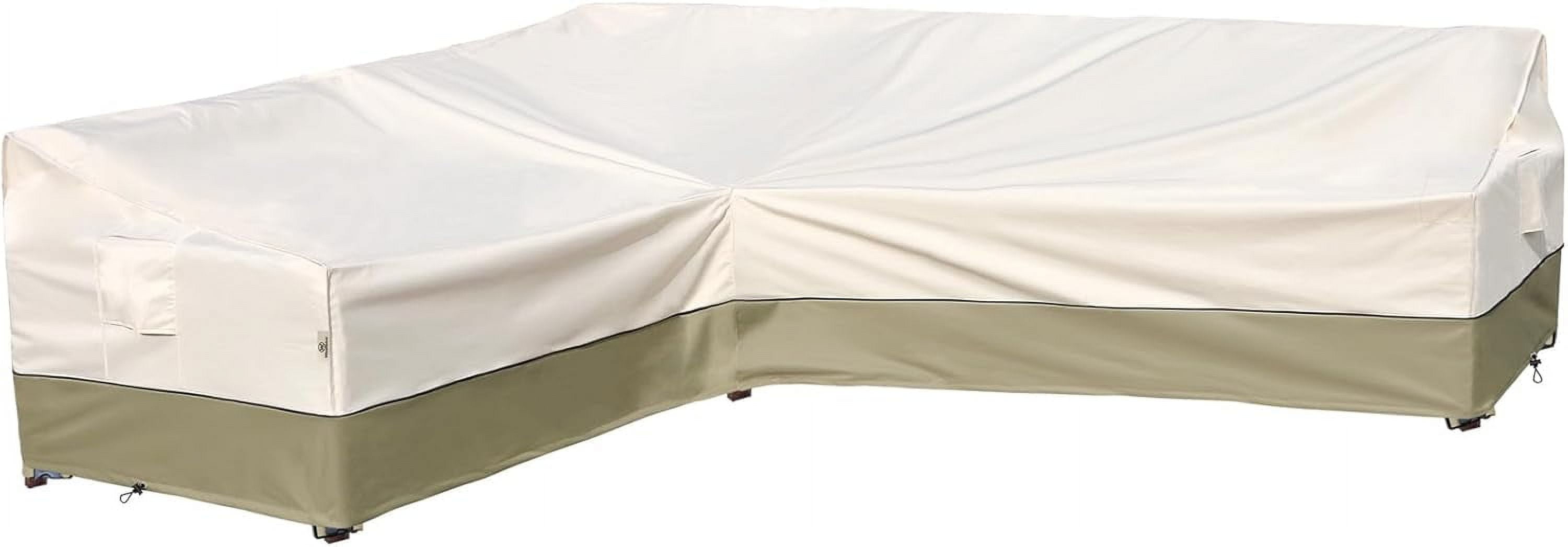 Outdoor Sectional Cover-L-Shaped Patio Furniture Covers Waterproof Rip ...