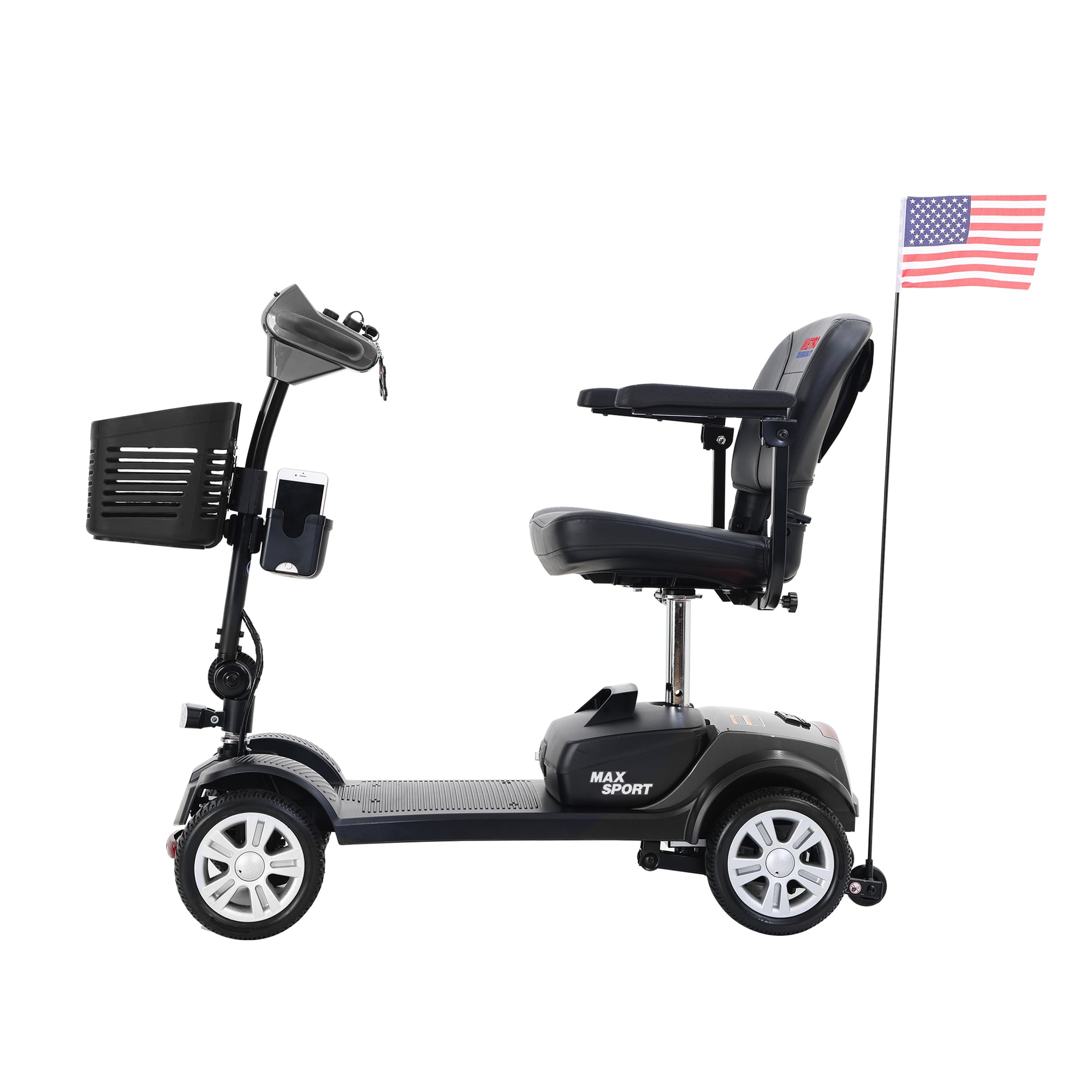 Outdoor Seniors Mobility Scooters for Adults, 4 Wheel Electrical Scooter with Cup & Phone Holder ...