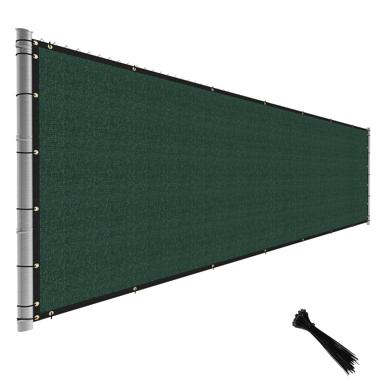 Outdoor Shade Cloth 5 Feet by 25 Feet, 95% UV Block Fence Privacy ...