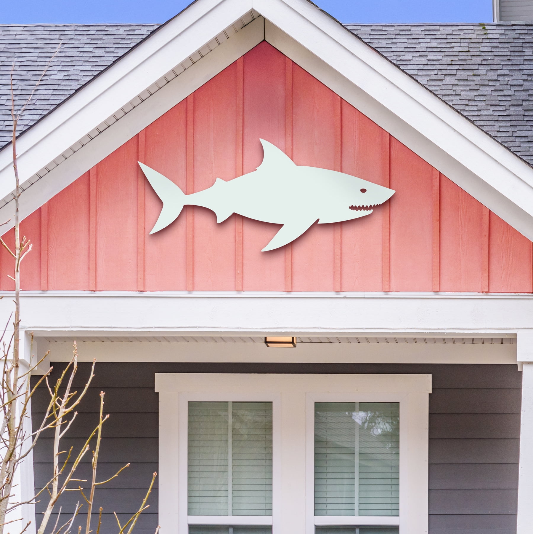Outdoor Shark Wall Art – Weatherproof PVC Shark Decor for Beach House ...