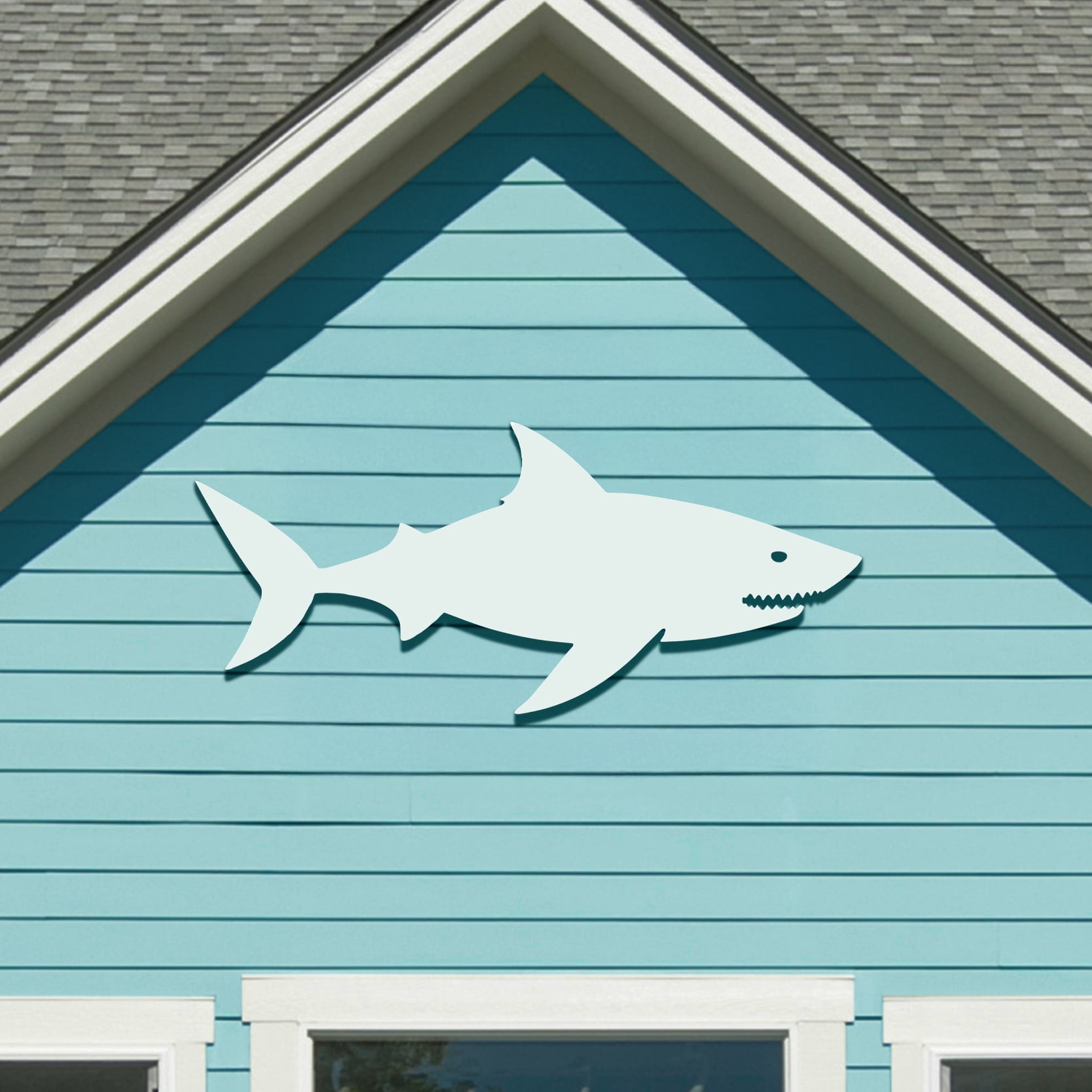 Outdoor Shark Wall Art – Weatherproof PVC Shark Decor for Beach House ...