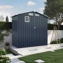 VEIKOUS 8'x10' Outdoor Storage Shed, Metal Tool Storage Sheds 80 sq ft ...