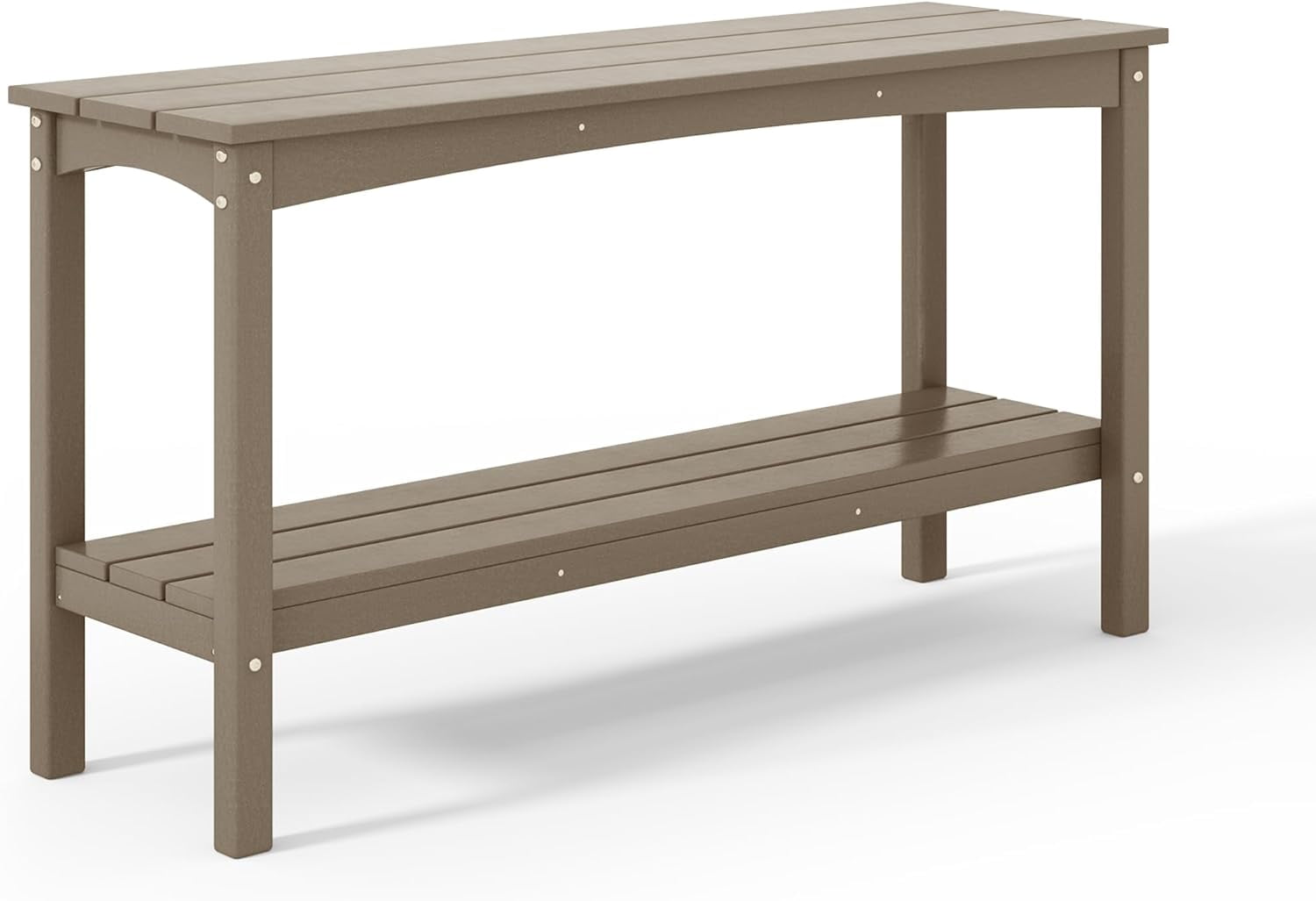 Outdoor Shelf for Patio, 55" HDPE Plant Tables, Adirondack 2-Tier Shelf ...