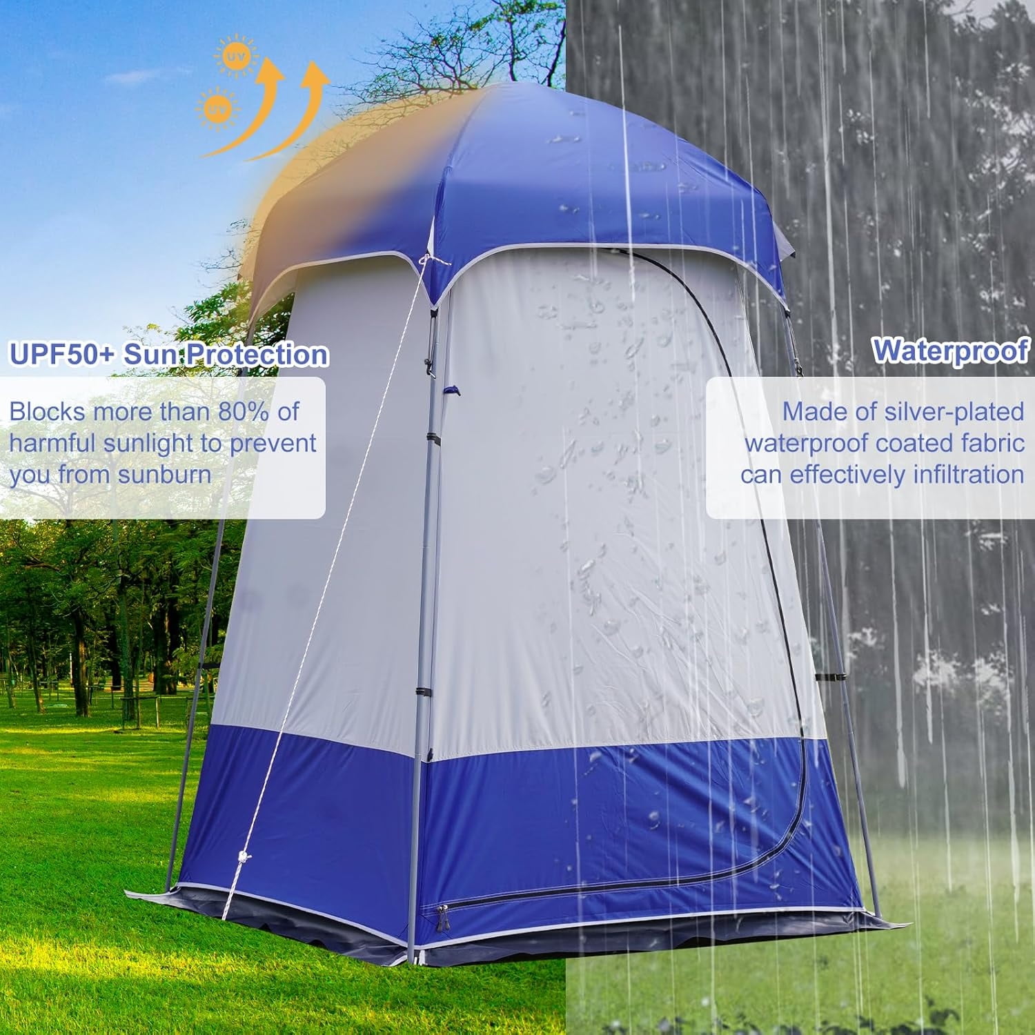 Outdoor Shower Tent Changing Room Privacy Portable Camping Shelters ...