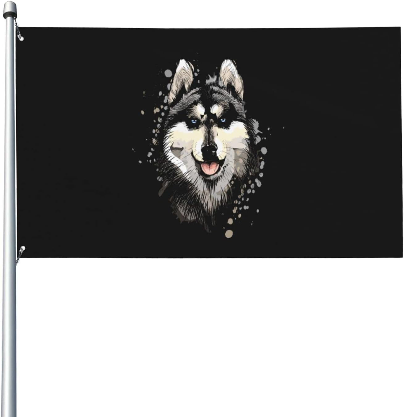 Outdoor Siberian Husky Flag 3x5 Feet Party Patio Decoration Flag Welcome Banner Welcome Flags ...