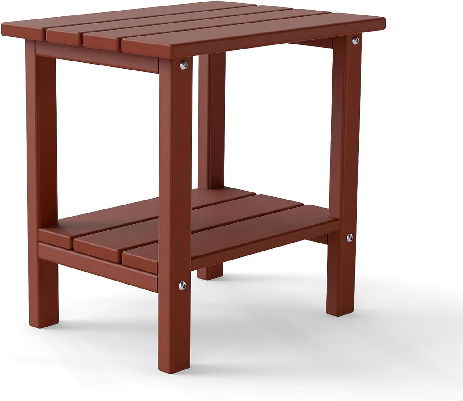 Outdoor Side Table, 2-Tier Small Outdoor Table for Patio, Adirondack ...