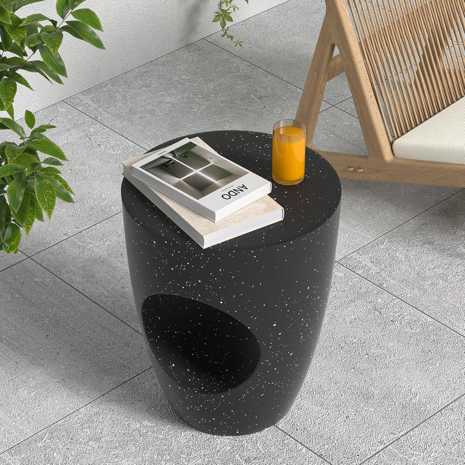 Outdoor Side Table, Concrete Side Table, Cement Side Tables for Indoor ...