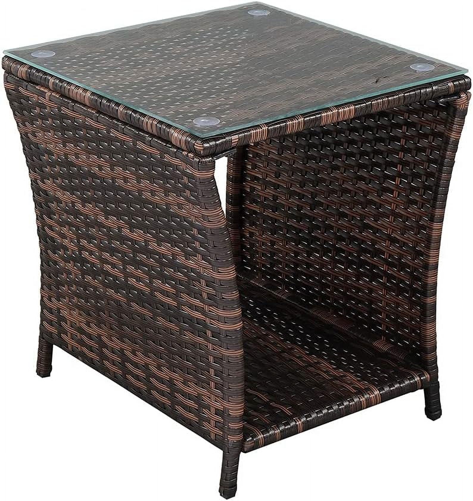 Outdoor Side Table,Outdoor Wicker Side Table, Outside Rattan End Tables ...