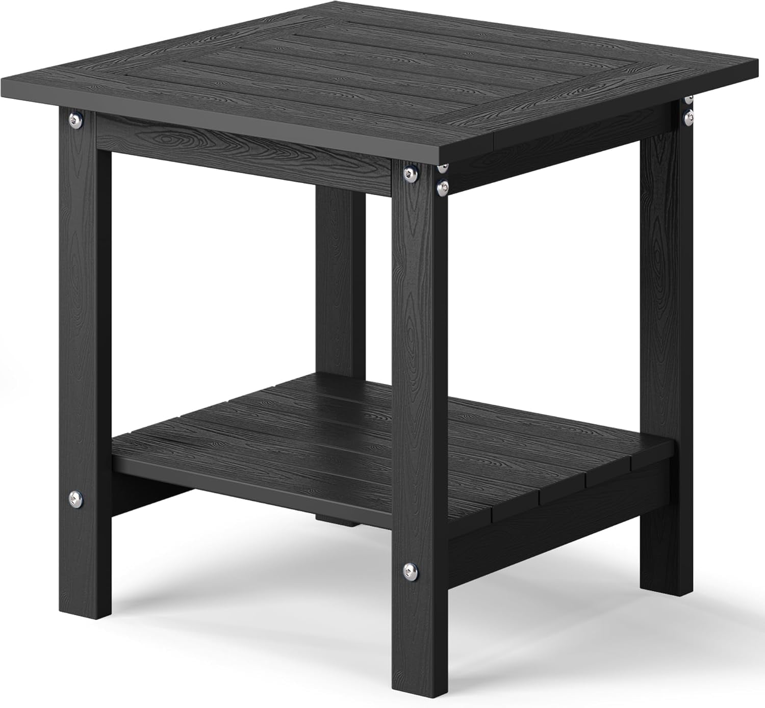 Outdoor Side Table for Patio: 16x16 in HIPS Small Square Outdoor End ...