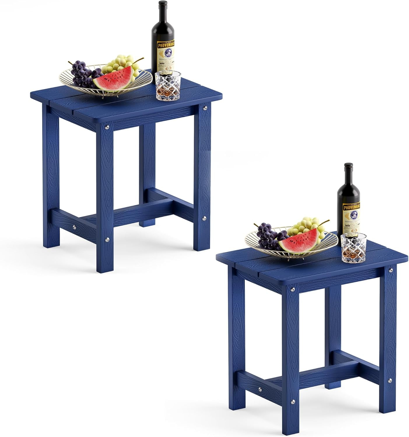 Outdoor Side Table Set of 2, HDPS Small Outdoor Table, Adirondack Side ...
