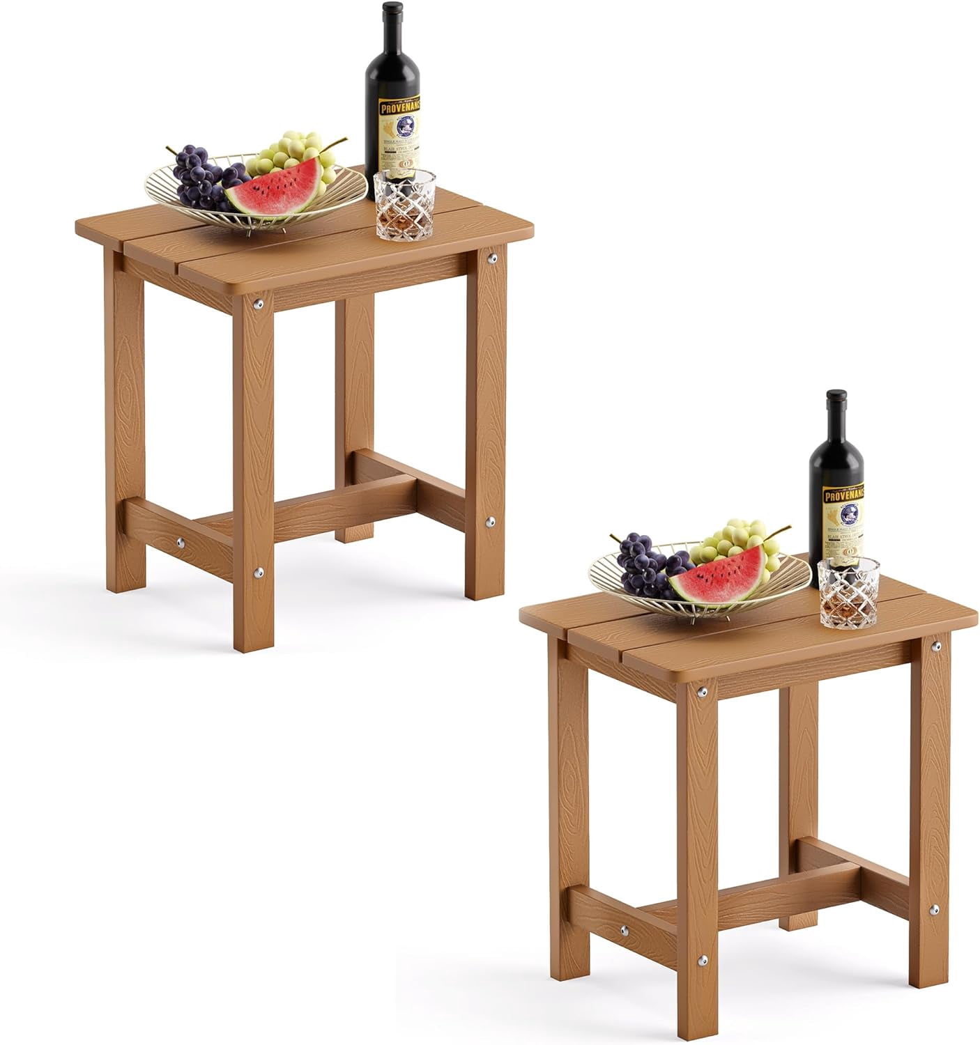 Outdoor Side Table Set of 2, HDPS Small Outdoor Table, Adirondack Side ...