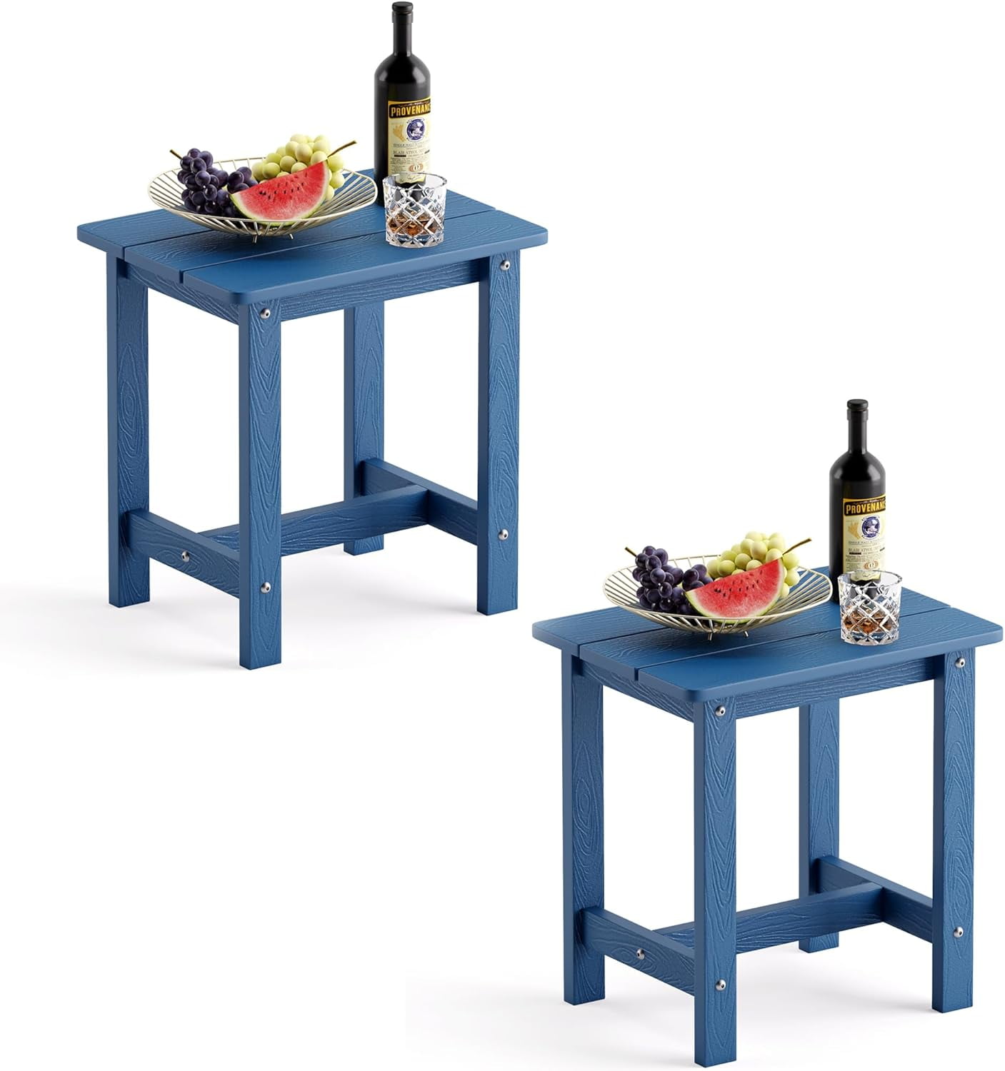 Outdoor Side Table Set of 2, HDPS Small Outdoor Table, Adirondack Side ...