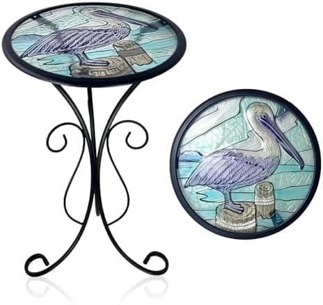 Outdoor Side Table, Small Outdoor Table, 12" Round Pelican Patio Side ...