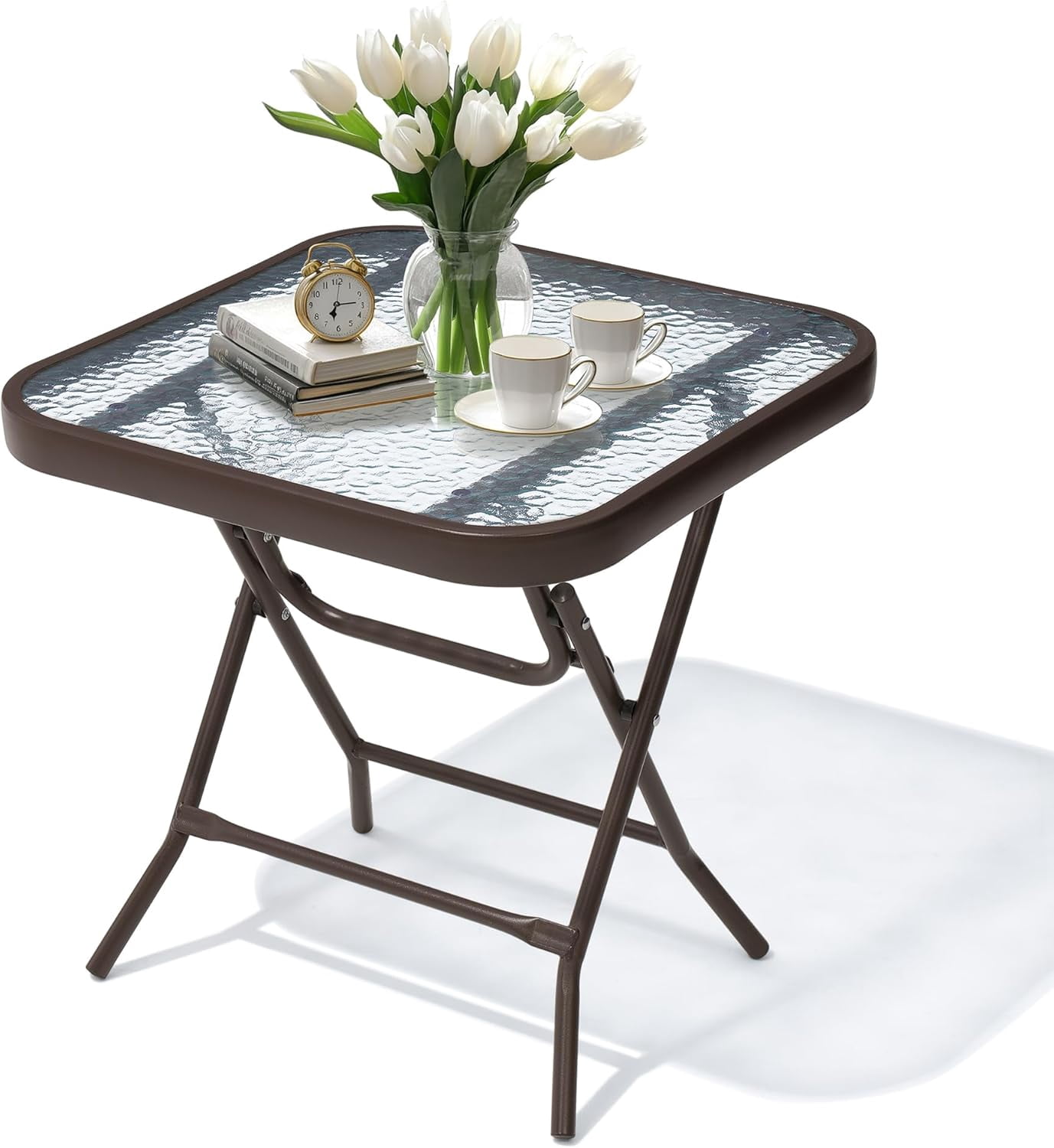 Outdoor Side Table - Small Patio End Table All Weather, Patio Furniture ...