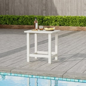 FODINGHILL 2-Tier Outdoor Side Table, HDPE All Weather Adirondack Patio ...