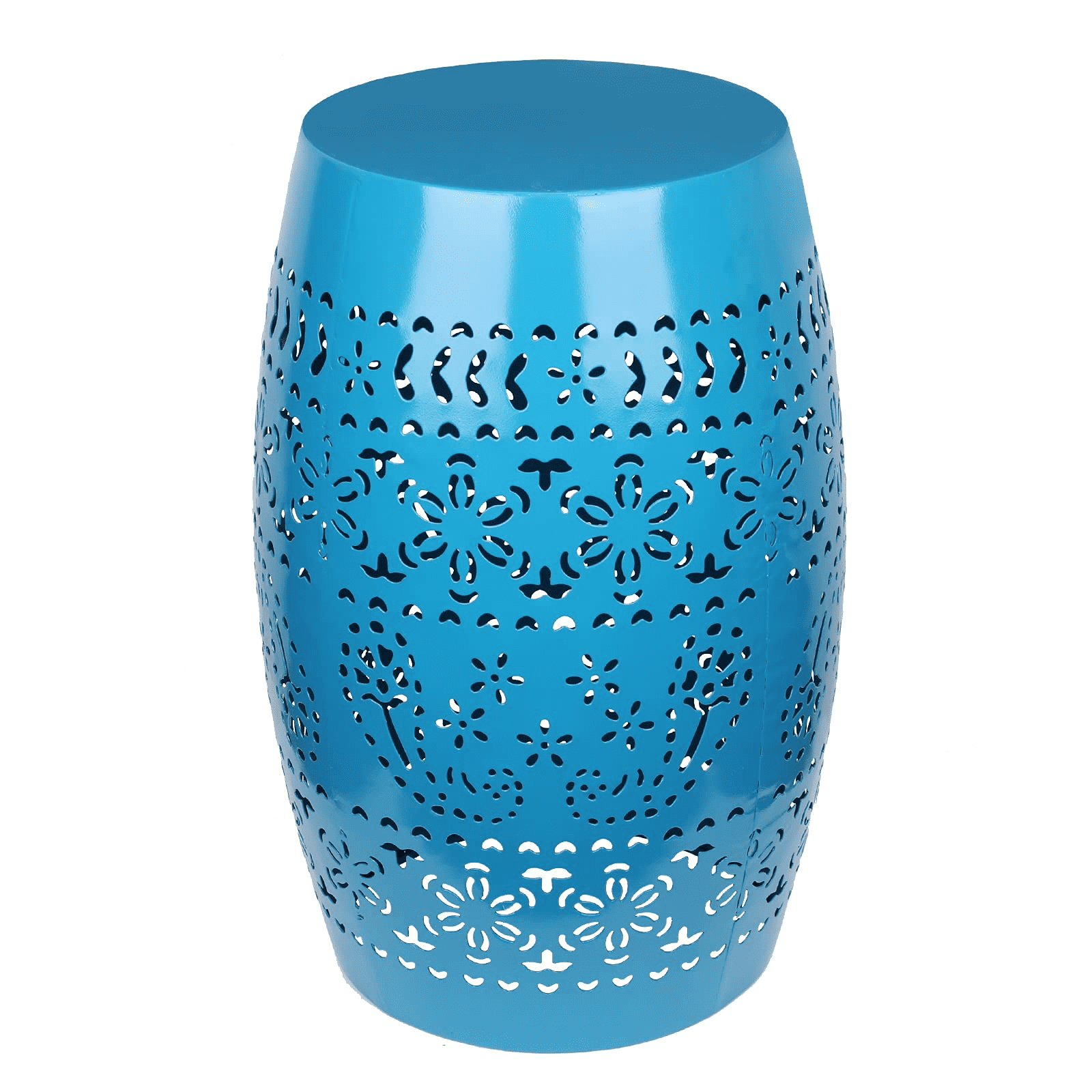 Walmart Outdoor Metal Side Table, Anti-Rust Iron Drum Garden Stool ...