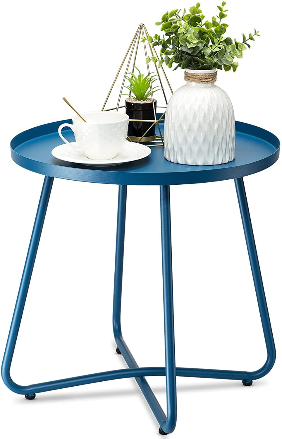 Outdoor Side Tables, Weather Resistant Steel Patio Side Table, Small ...