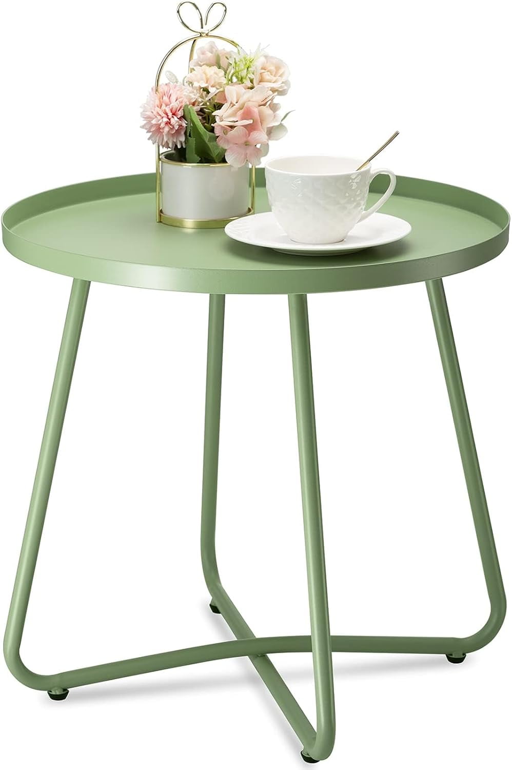 Outdoor Side Tables, Weather Resistant Steel Patio Side Table, Small ...
