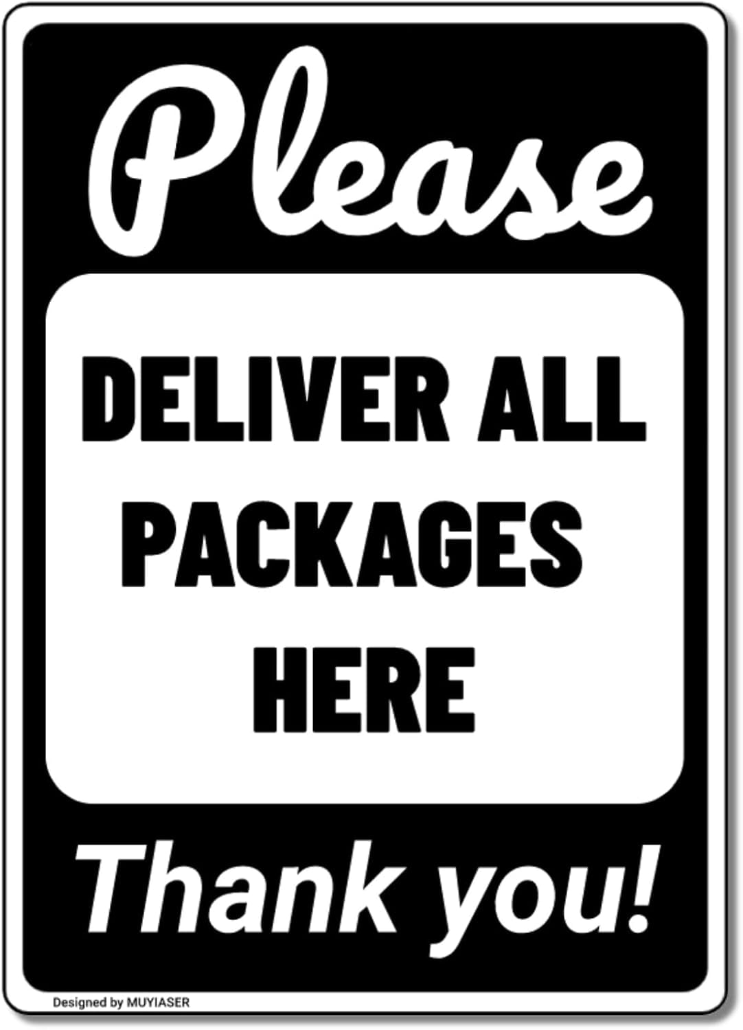 Outdoor Sign Delivery Sign Please Deliver All Packages Here Entrance ...