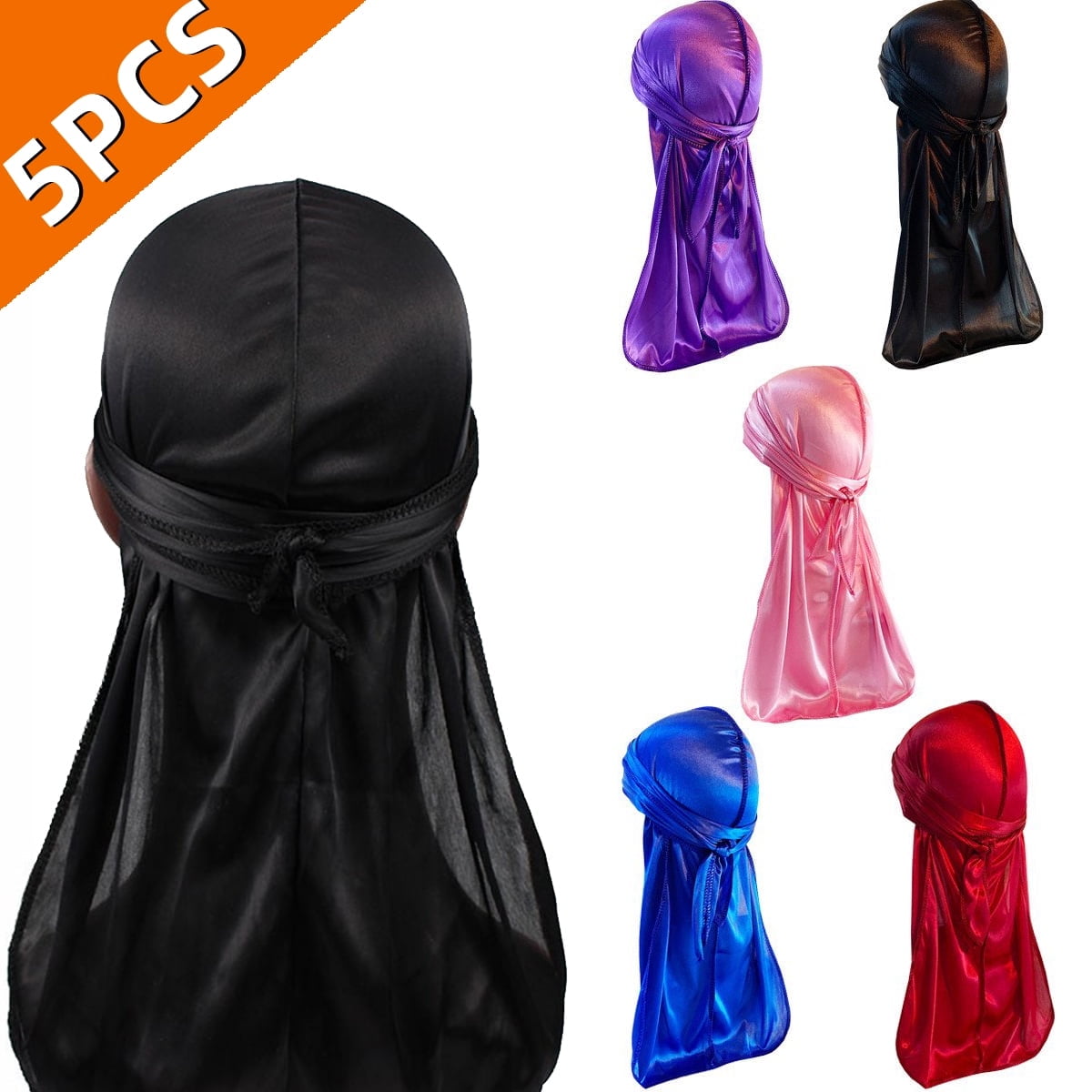 Outdoor Silky Durag for Men and Women, Elegant Velvet Durags with Long ...