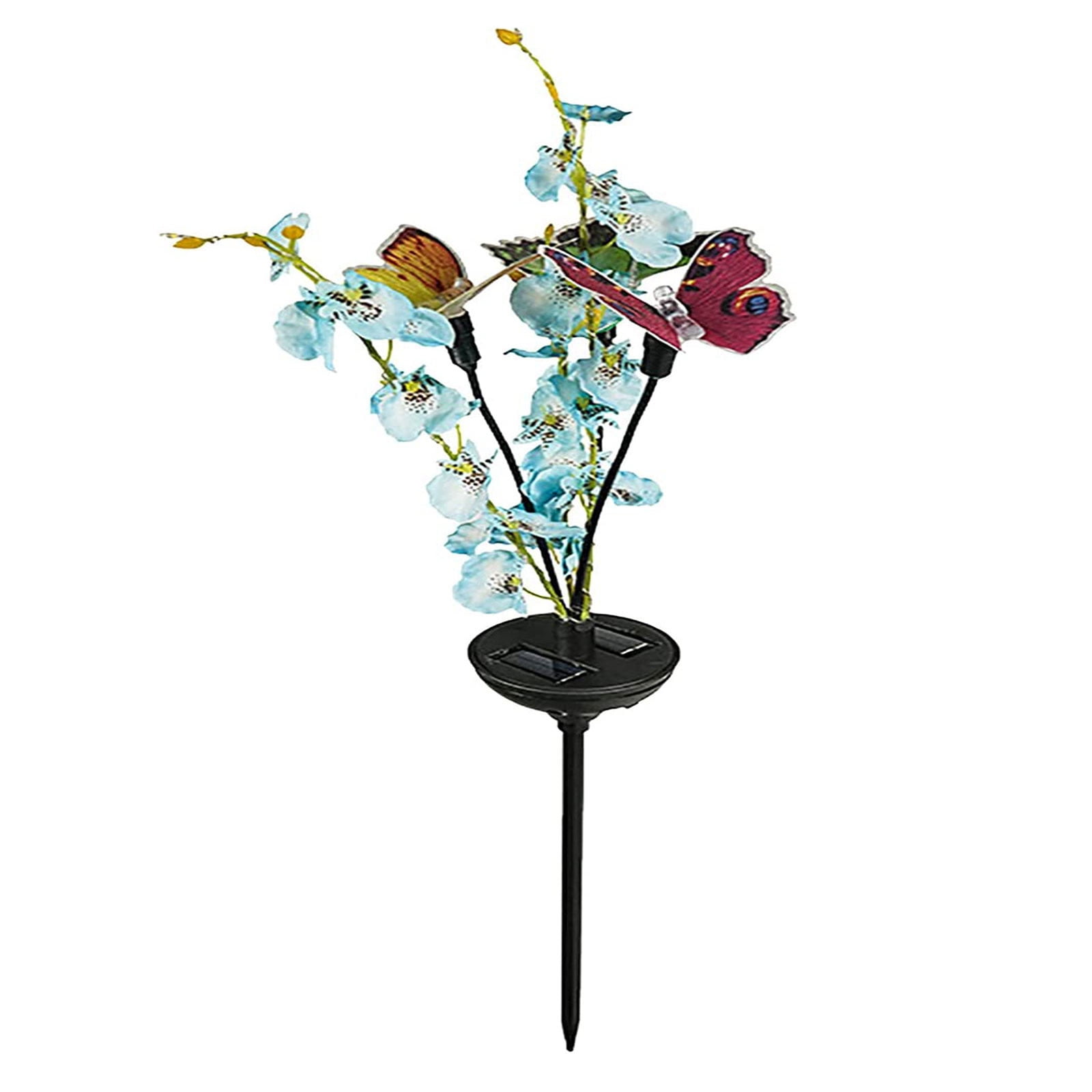 Outdoor Simulation Solar Garden Flower Arrangement LED Lamp Plastic ...