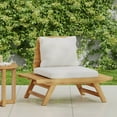 Outdoor Single Acacia Wood Club Chair, Leisure Relax Seat for Patio ...