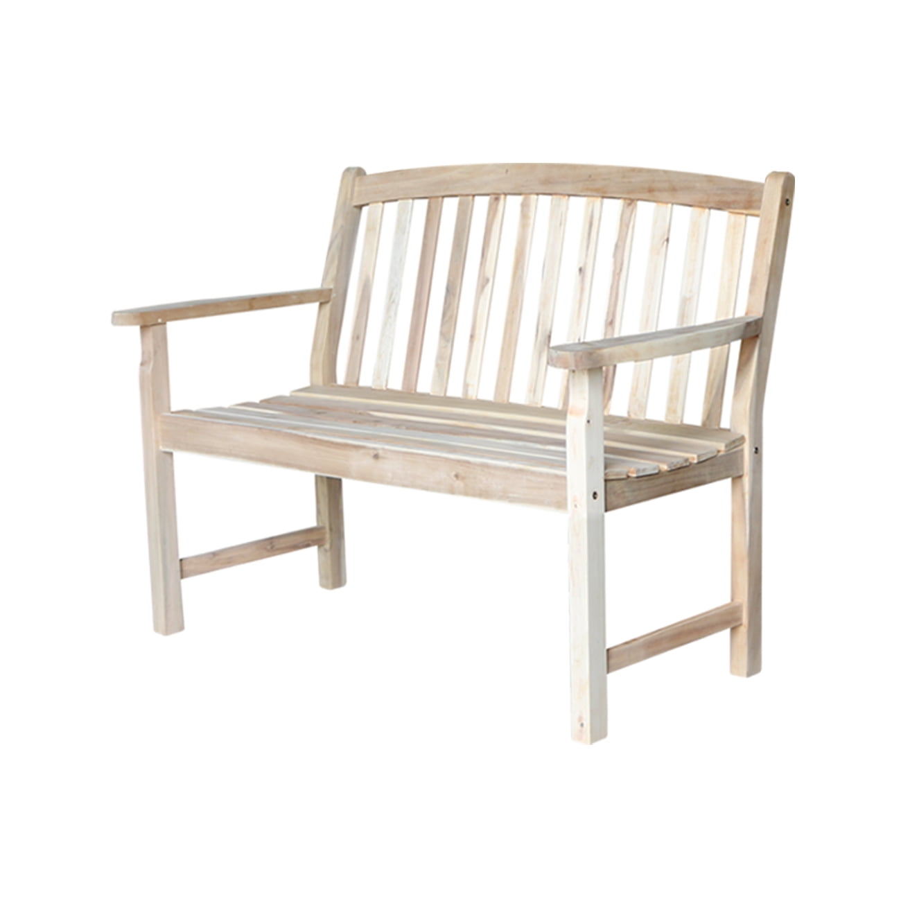 Outdoor Slat Back Bench - Unfinished - Walmart.com