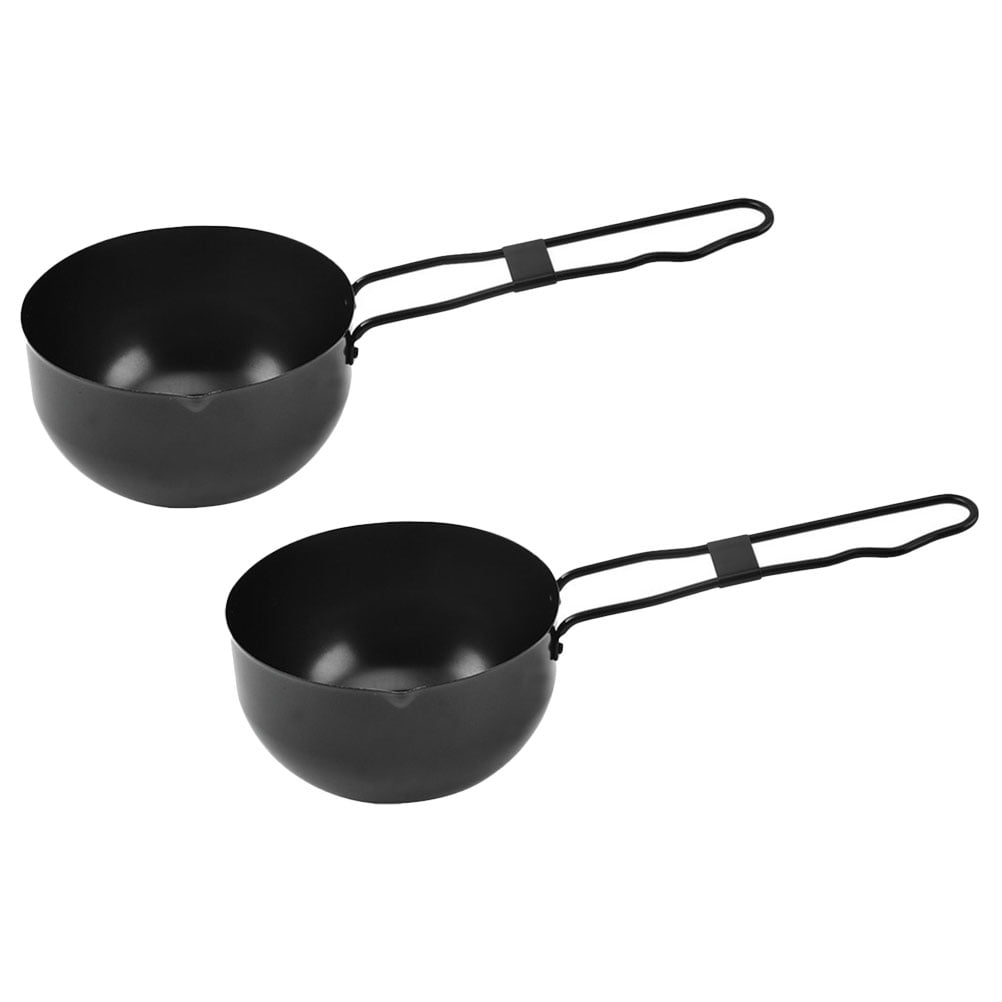 Outdoor Small Iron Pot 2 Pcs Camp Cookware Chaffing Dishes Butter ...