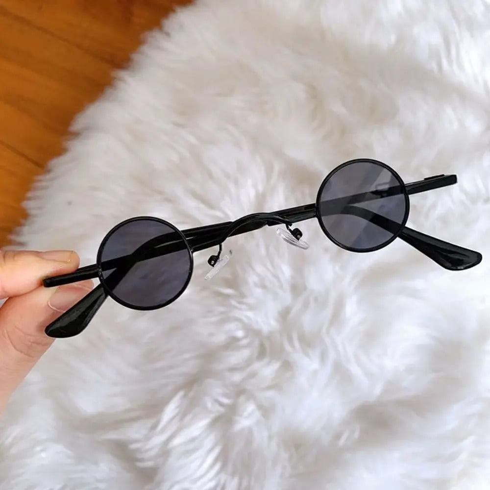 Outdoor Small Round Sunglasses Ultra Metal Frame Sunglasses Punk Sun ...