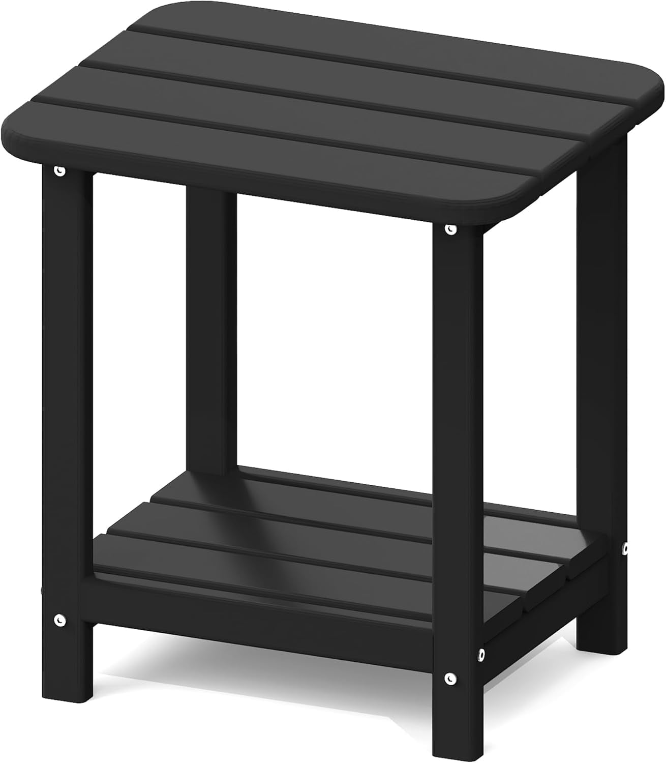 Outdoor Small Side Table, Patio All Weather Small End Table HDPE Water ...
