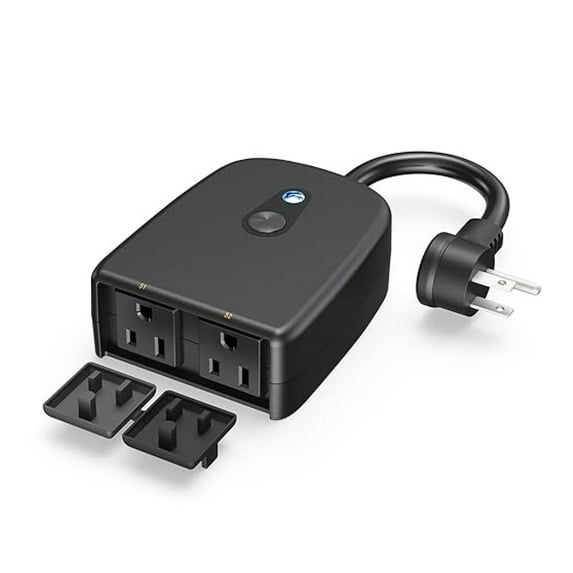 Outdoor Smart Plug 2-Pack, WiFi Outlet with 2 Sockets, Alexa & Google ...