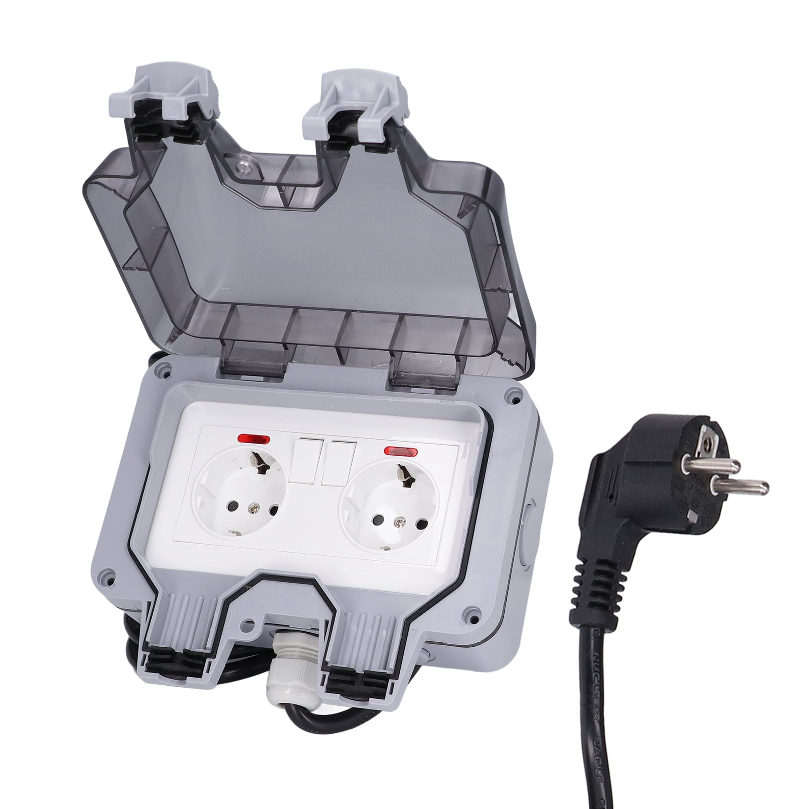 Outdoor Socket Dual European Power Outlet IP66 Waterproof Wall ...