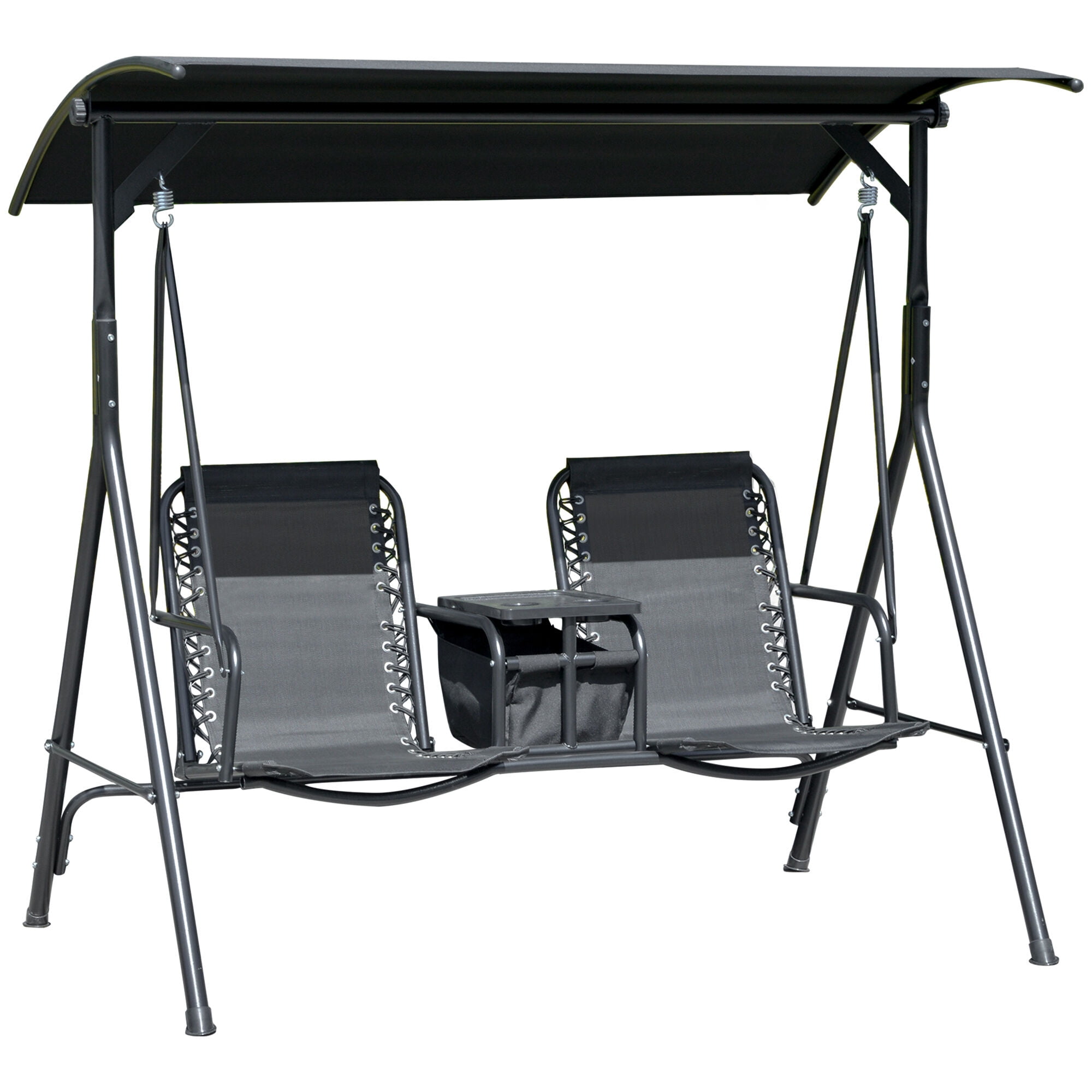 Outdoor Sofa, 2-Seat Patio Swing Chair, Outdoor Canopy Swing Glider ...
