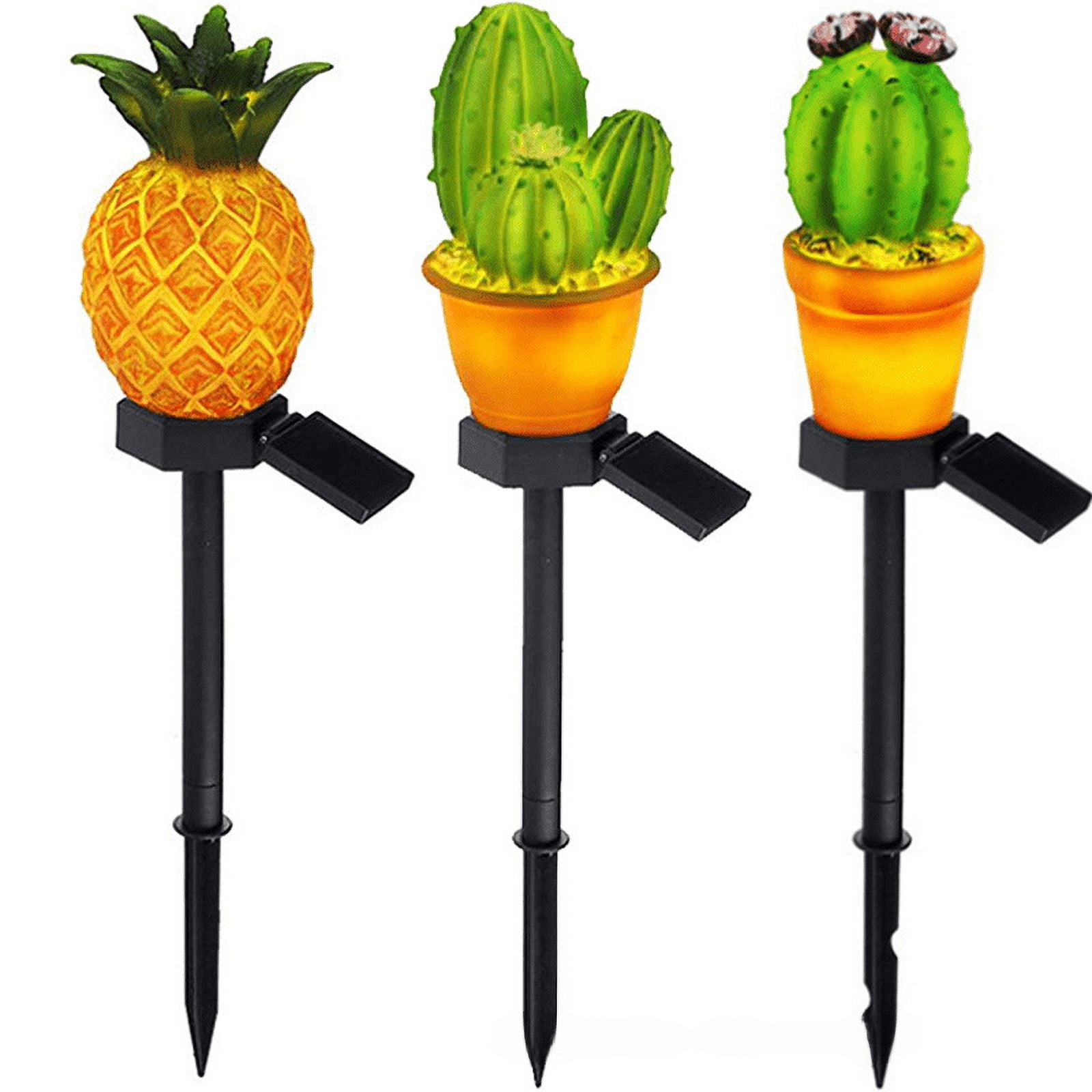 Outdoor Solar Cactus Solar Pineapple Floor Light Courtyard Lawn Garden ...