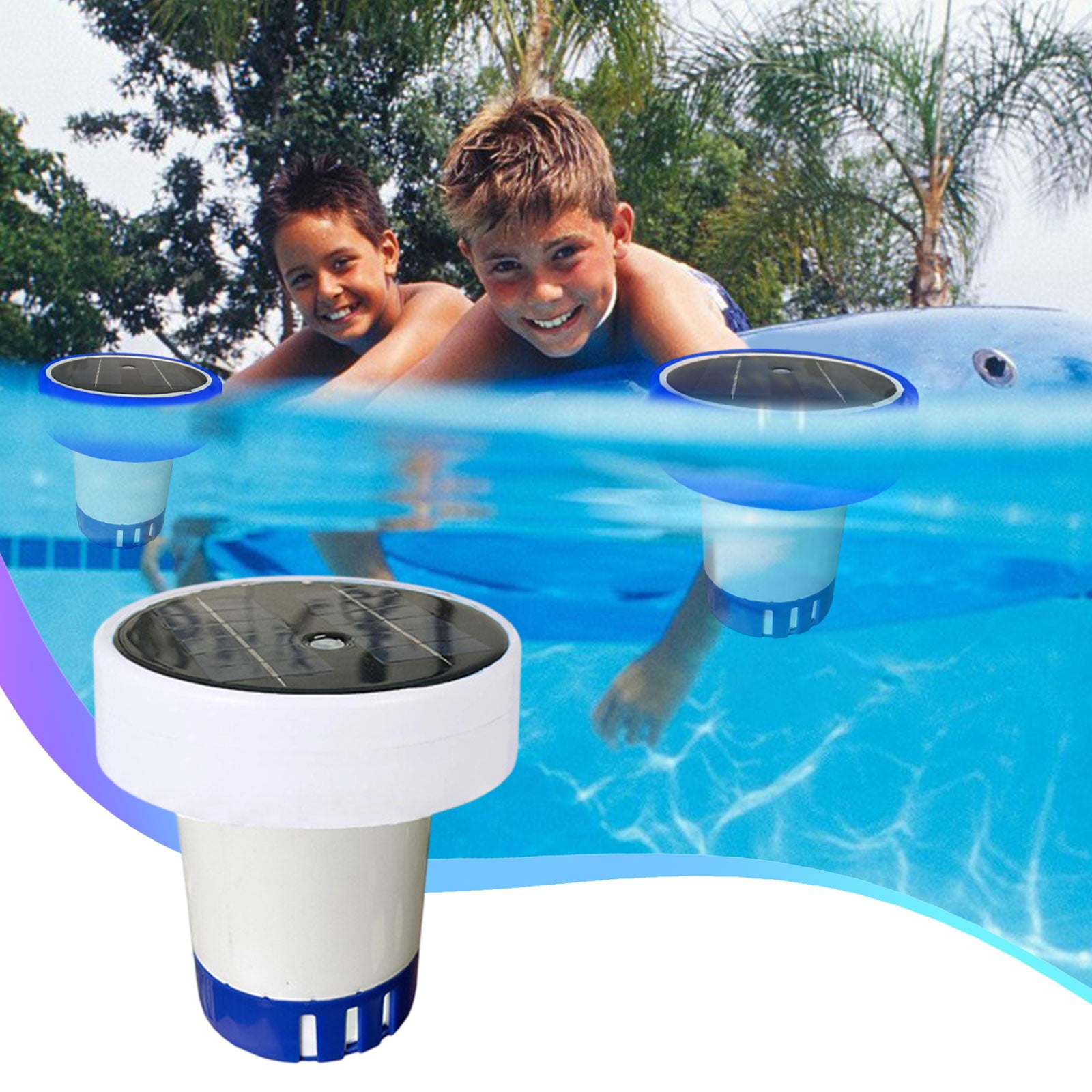 Outdoor Solar Floating Light, Automatic Timer Pool Light, Waterproof ...