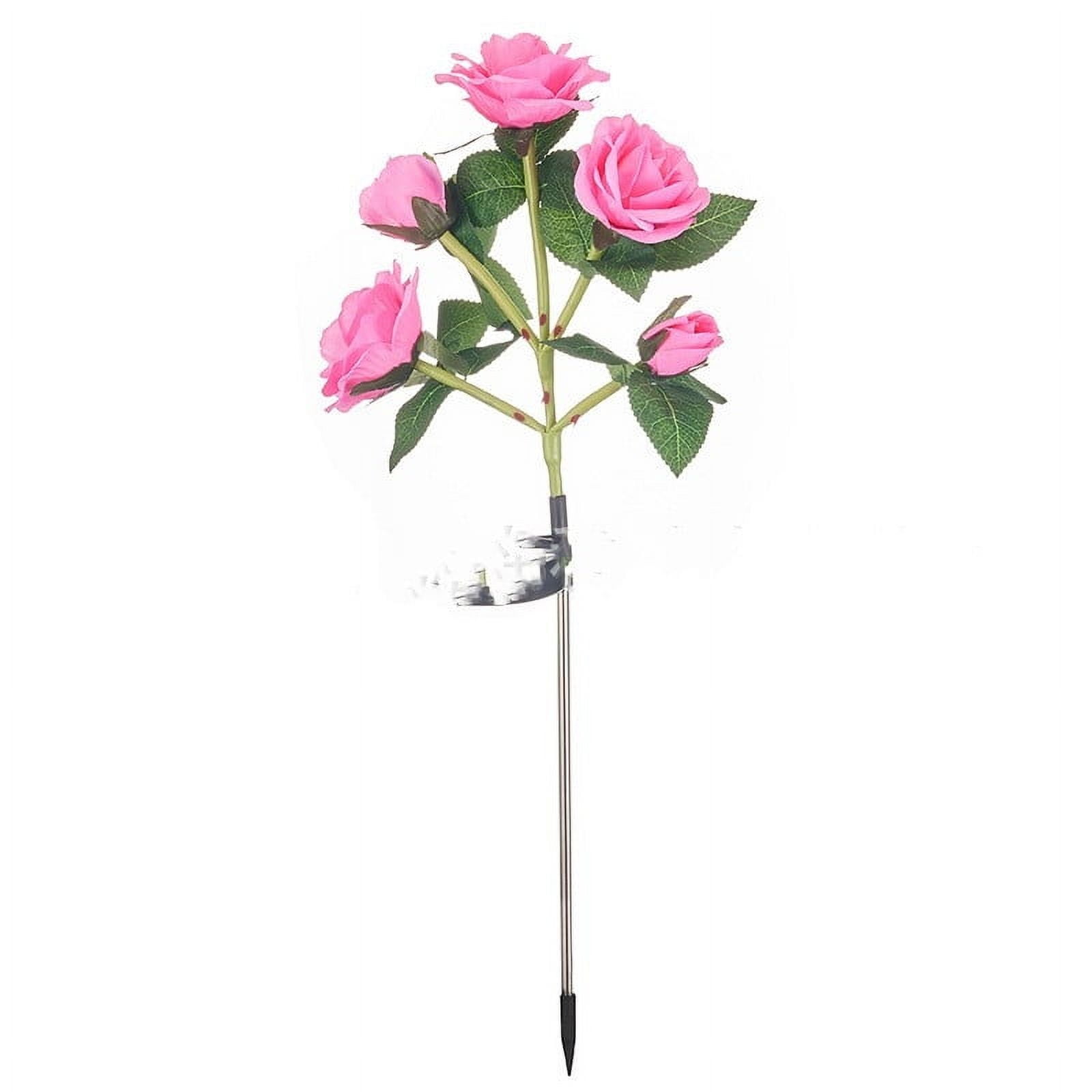 Outdoor Solar Garden Lights - 1 Pack LED Solar Flower Lights with ...