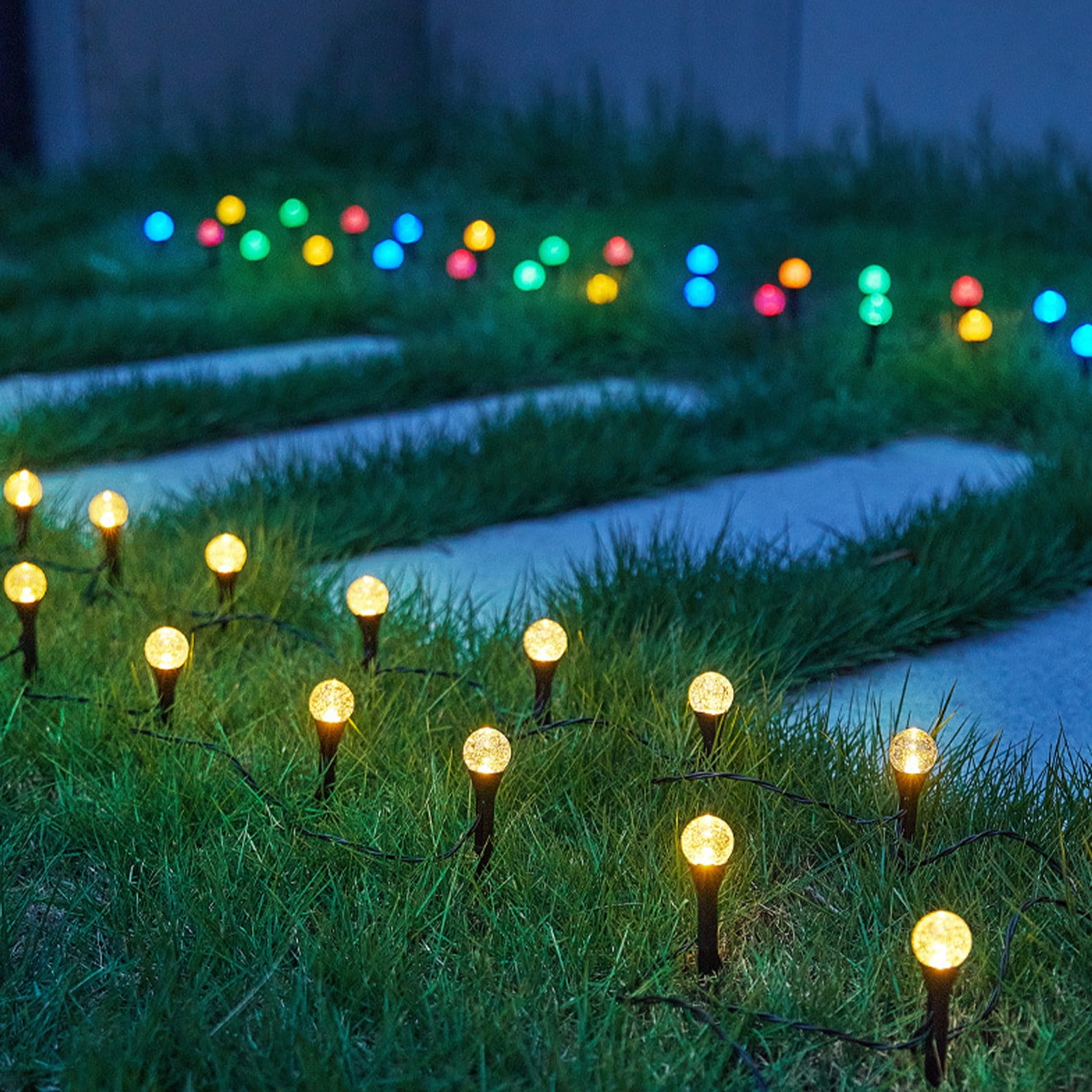 Outdoor Solar Ground Lights, 15 Pack LED Solar Powered Landscape Lights ...