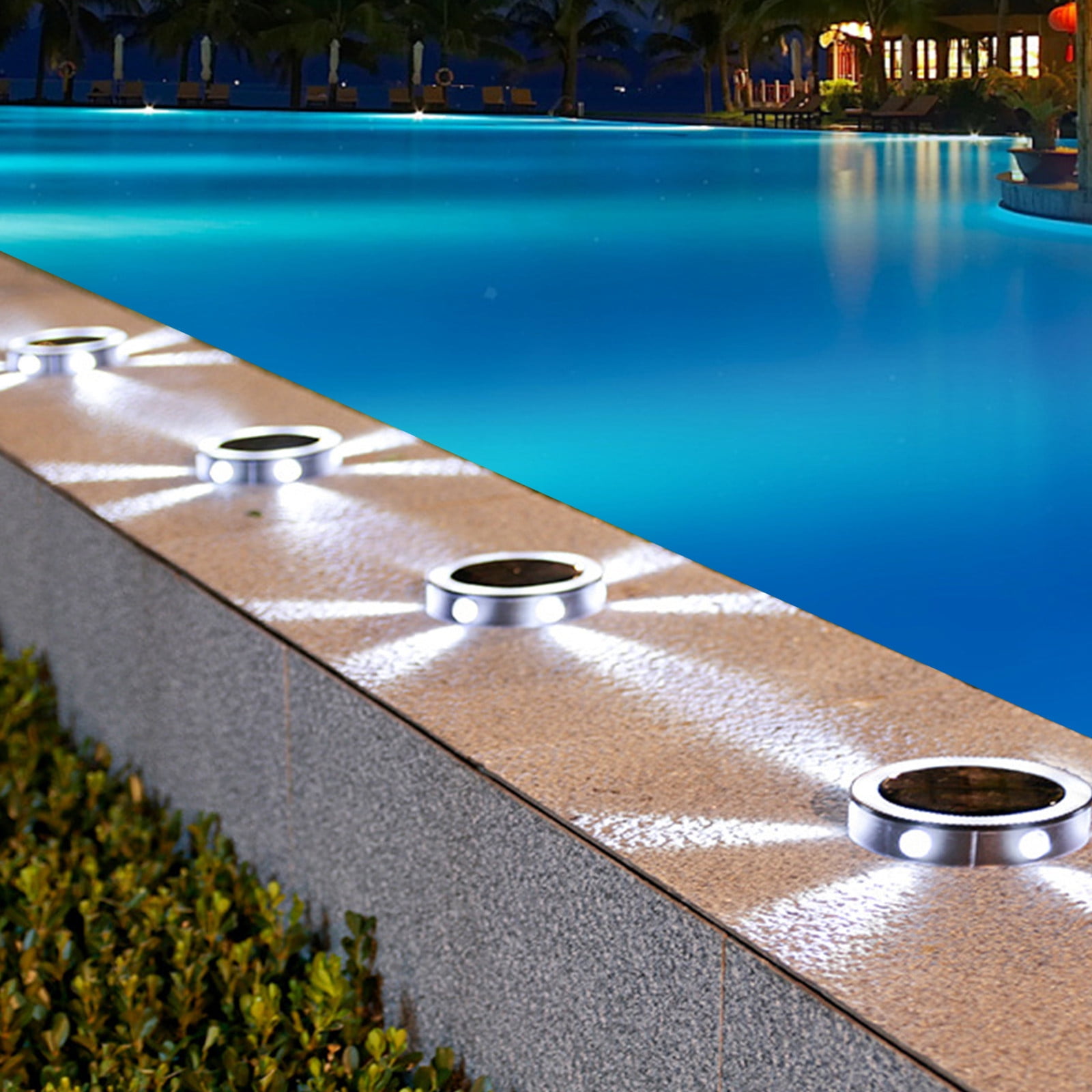 Outdoor Solar Ground Lights LED In Ground Disk Lights for Garden,Patio ...